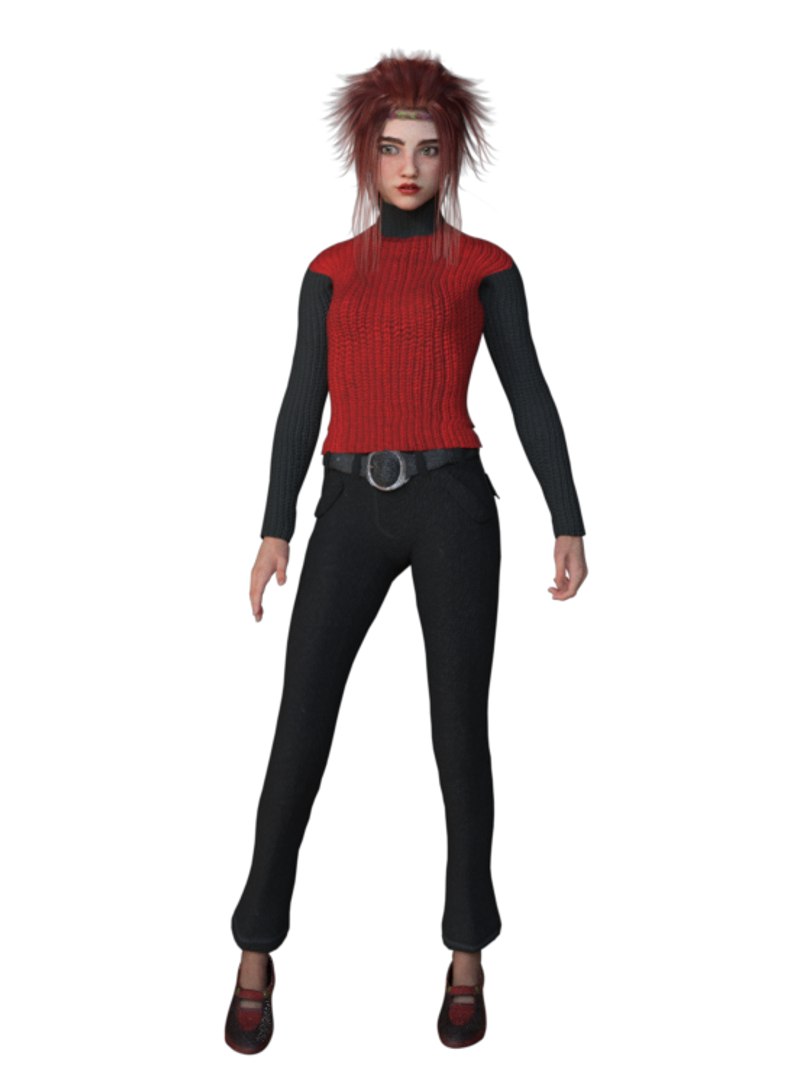 Realistic Girl Rigged 3D Model Model - TurboSquid 2099214