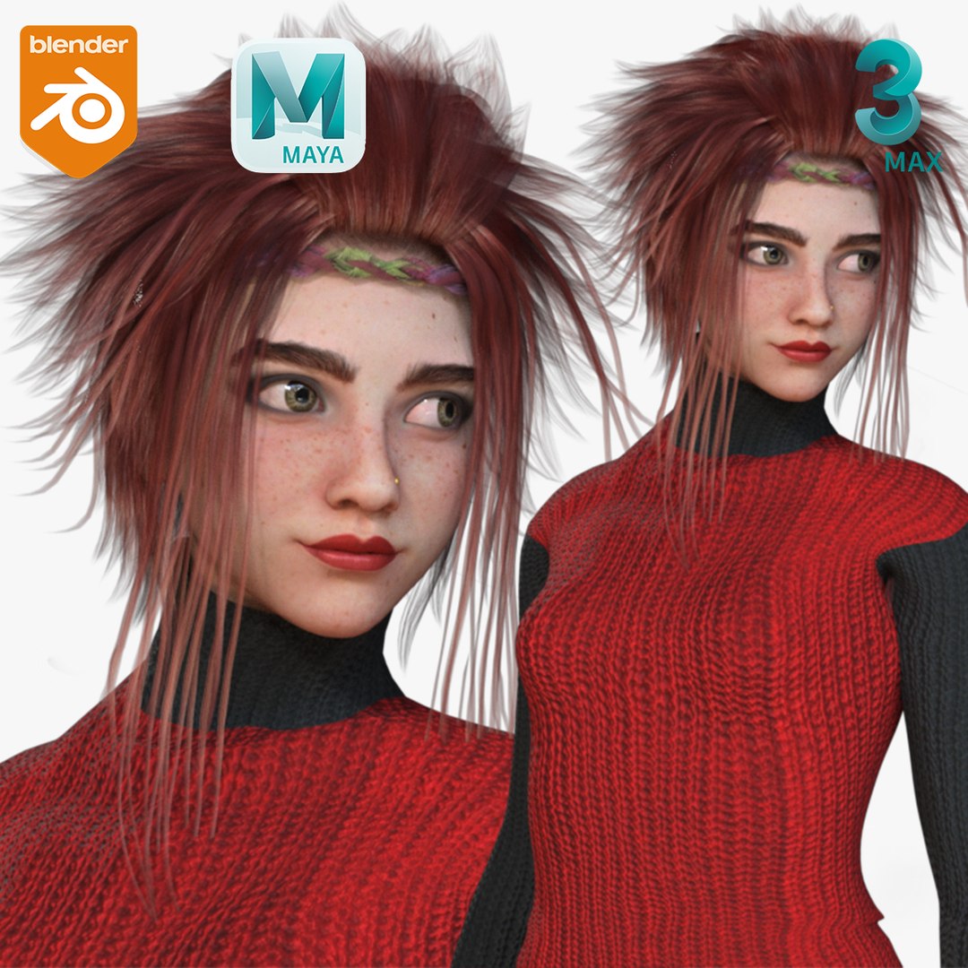 Realistic Girl Rigged 3D Model model - TurboSquid 2099214
