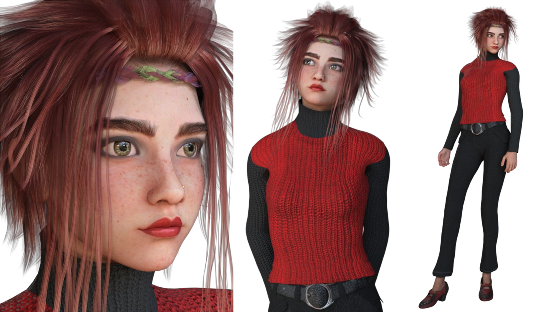 Realistic Girl Rigged 3D Model Model - TurboSquid 2099214