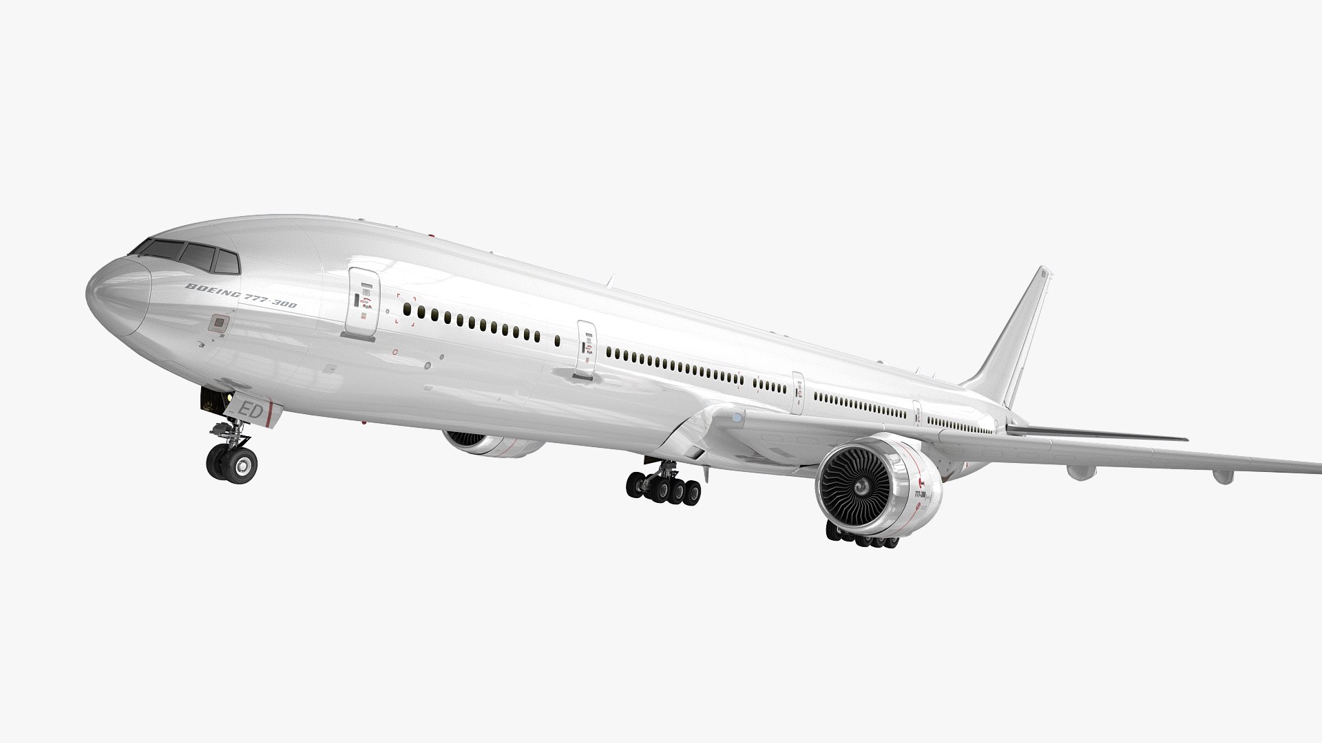3d max 777-300 generic white