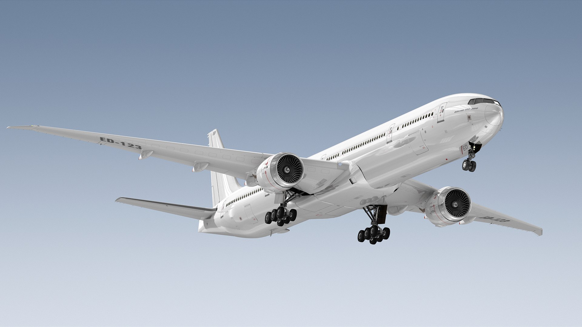 3d Max 777-300 Generic White