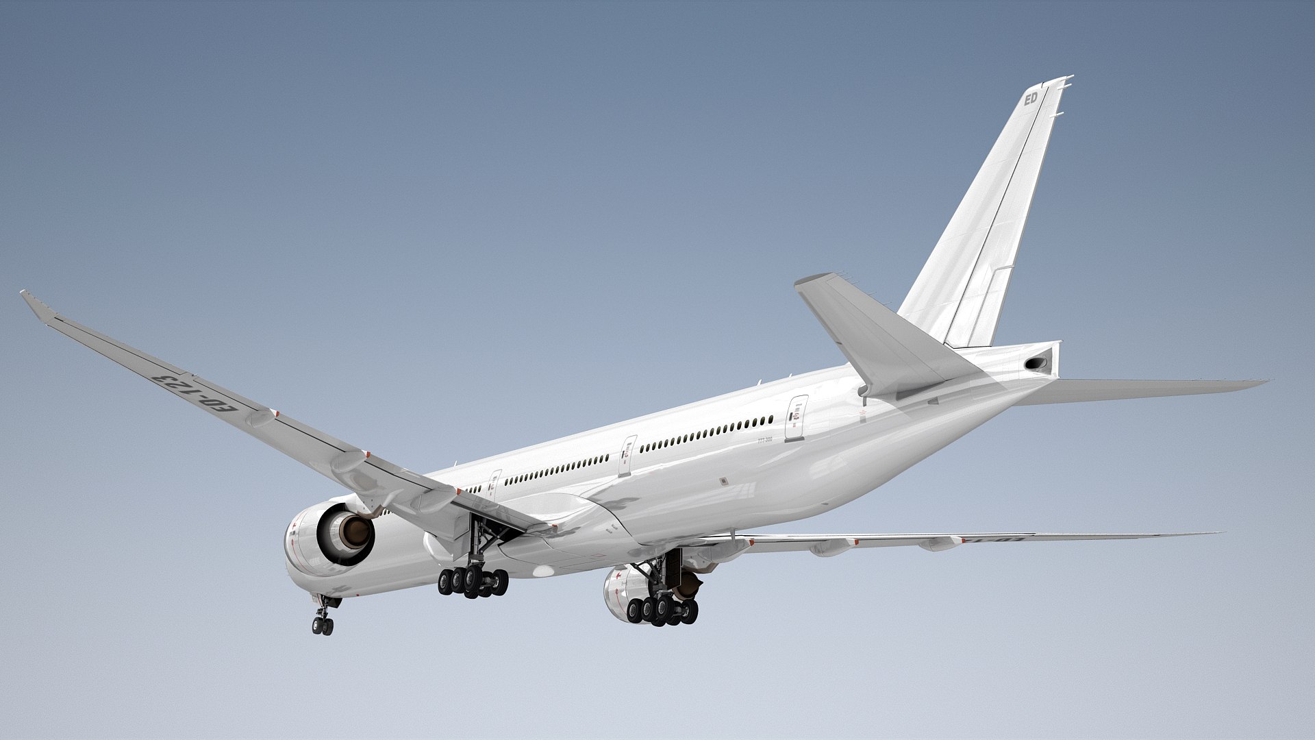 3d Max 777-300 Generic White