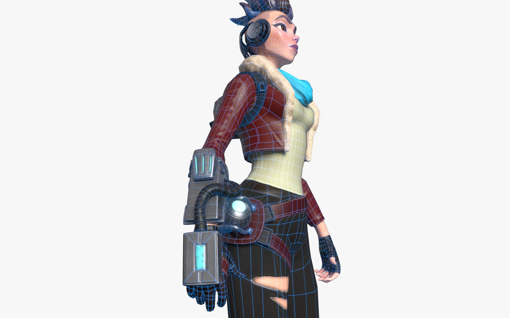 3D Punk Girl Character - TurboSquid 1395636