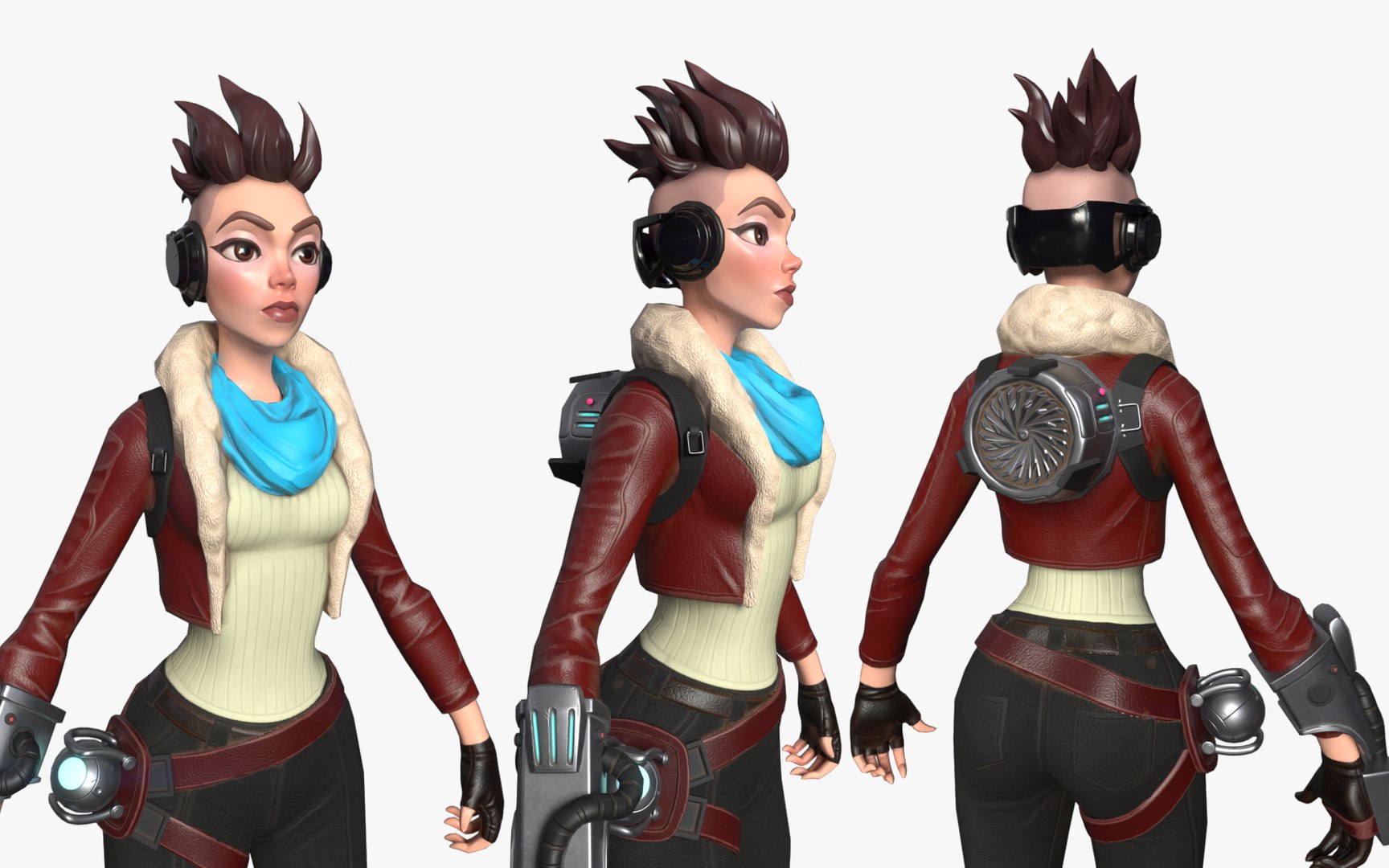 3D Punk Girl Character - TurboSquid 1395636
