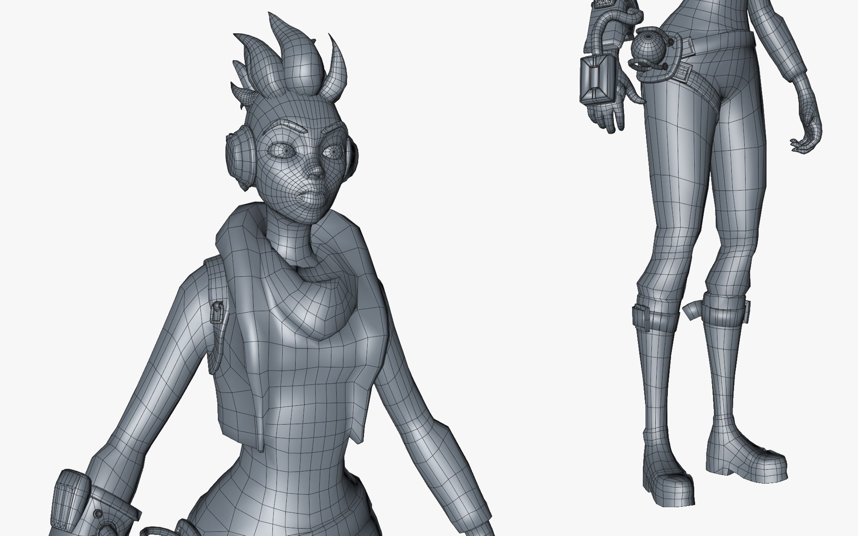 3D Punk Girl Character - TurboSquid 1395636