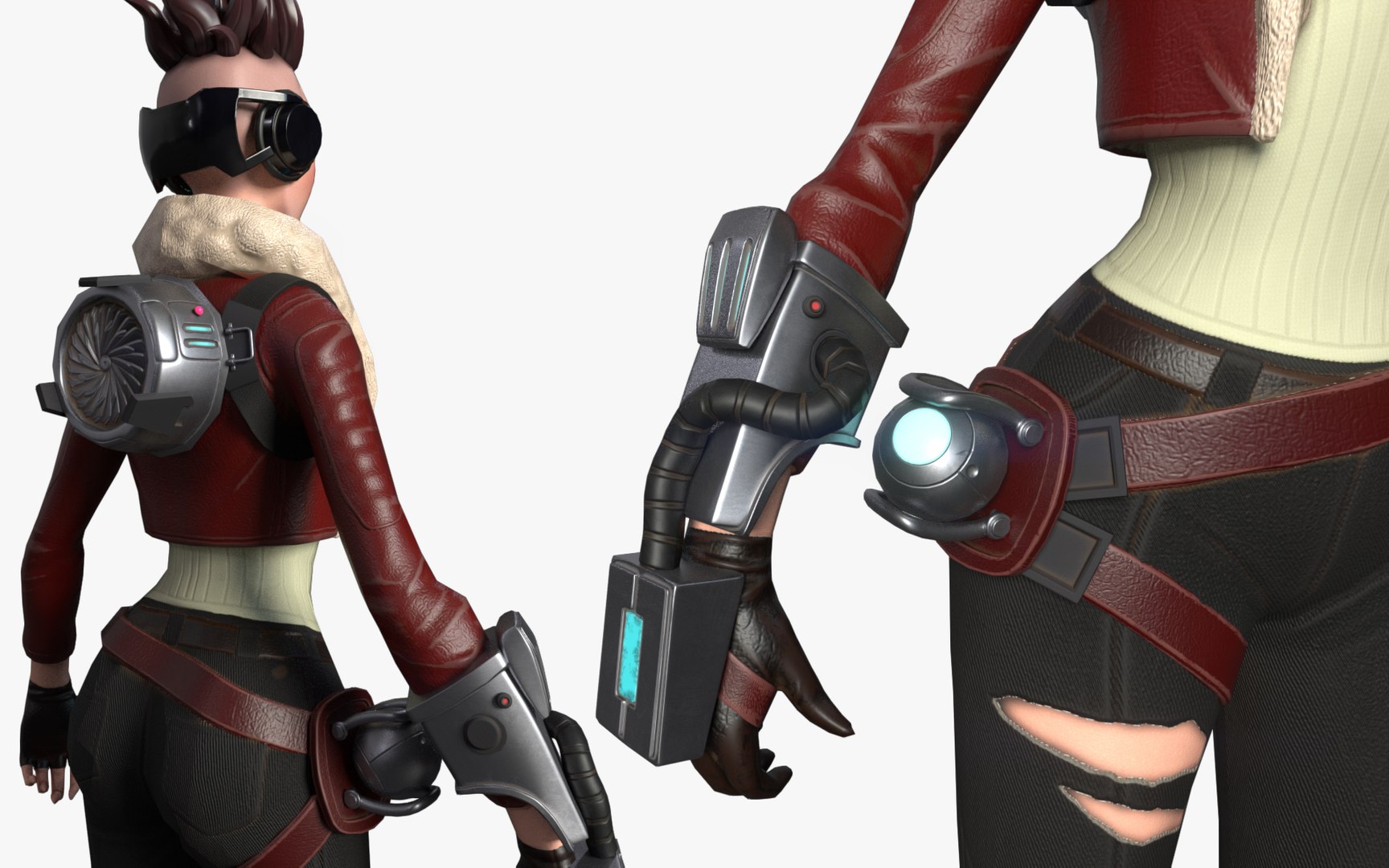 3D Punk Girl Character - TurboSquid 1395636