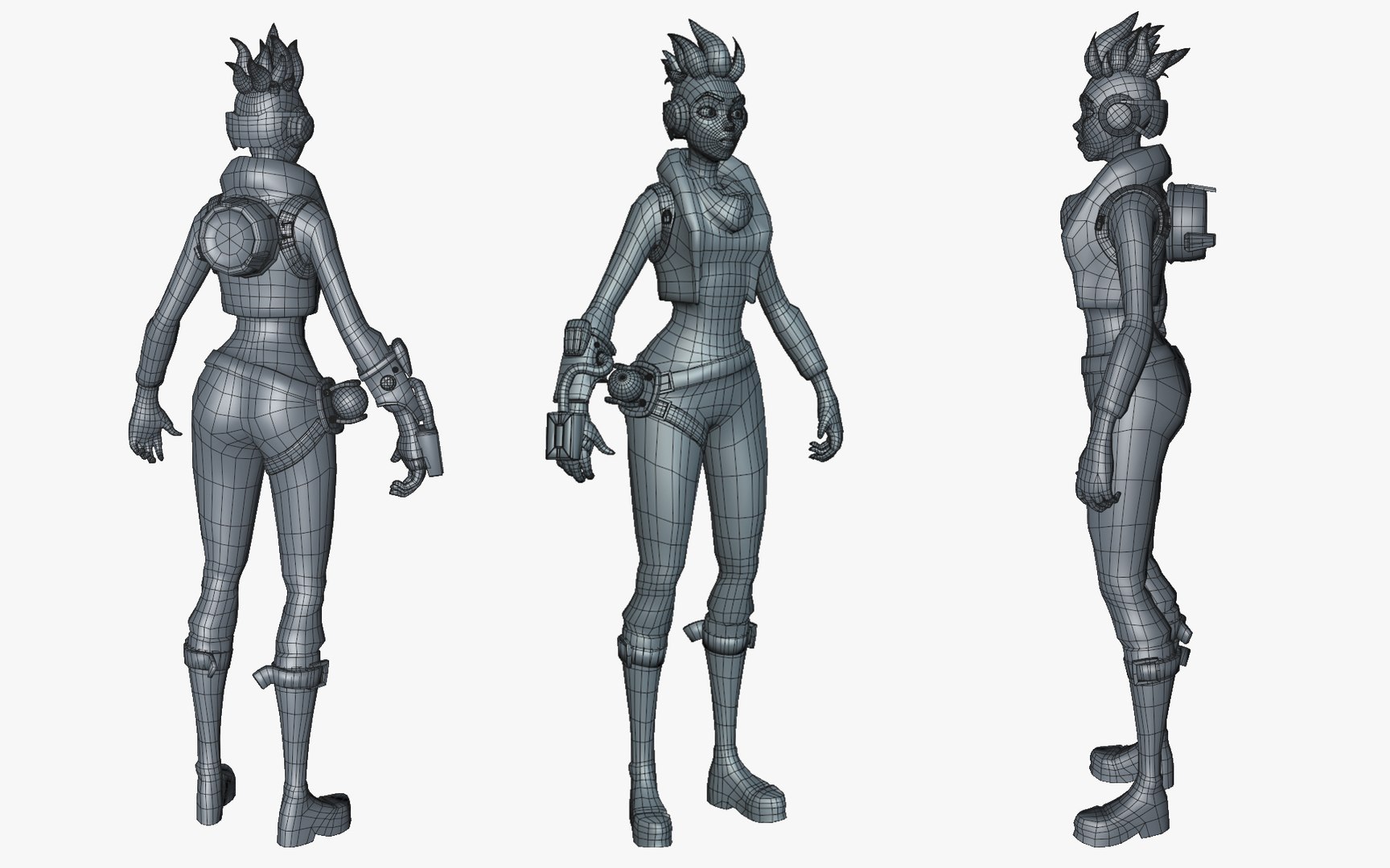 3D Punk Girl Character - TurboSquid 1395636