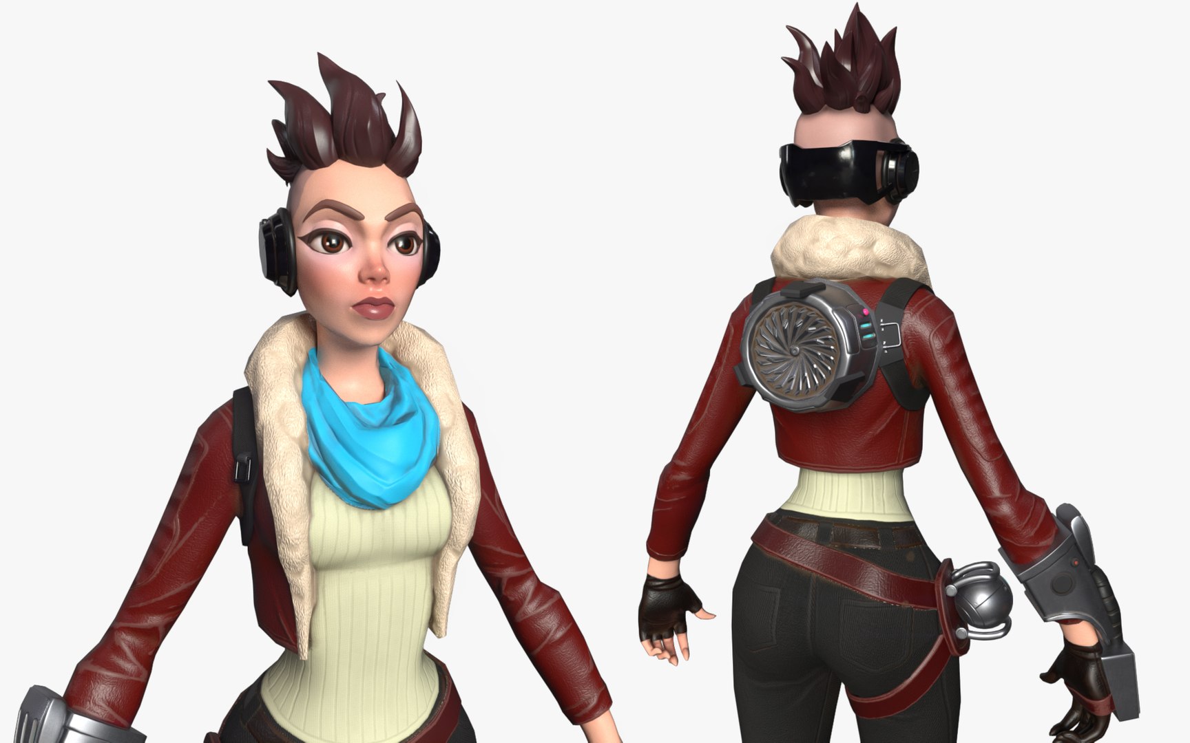3D Punk Girl Character - TurboSquid 1395636