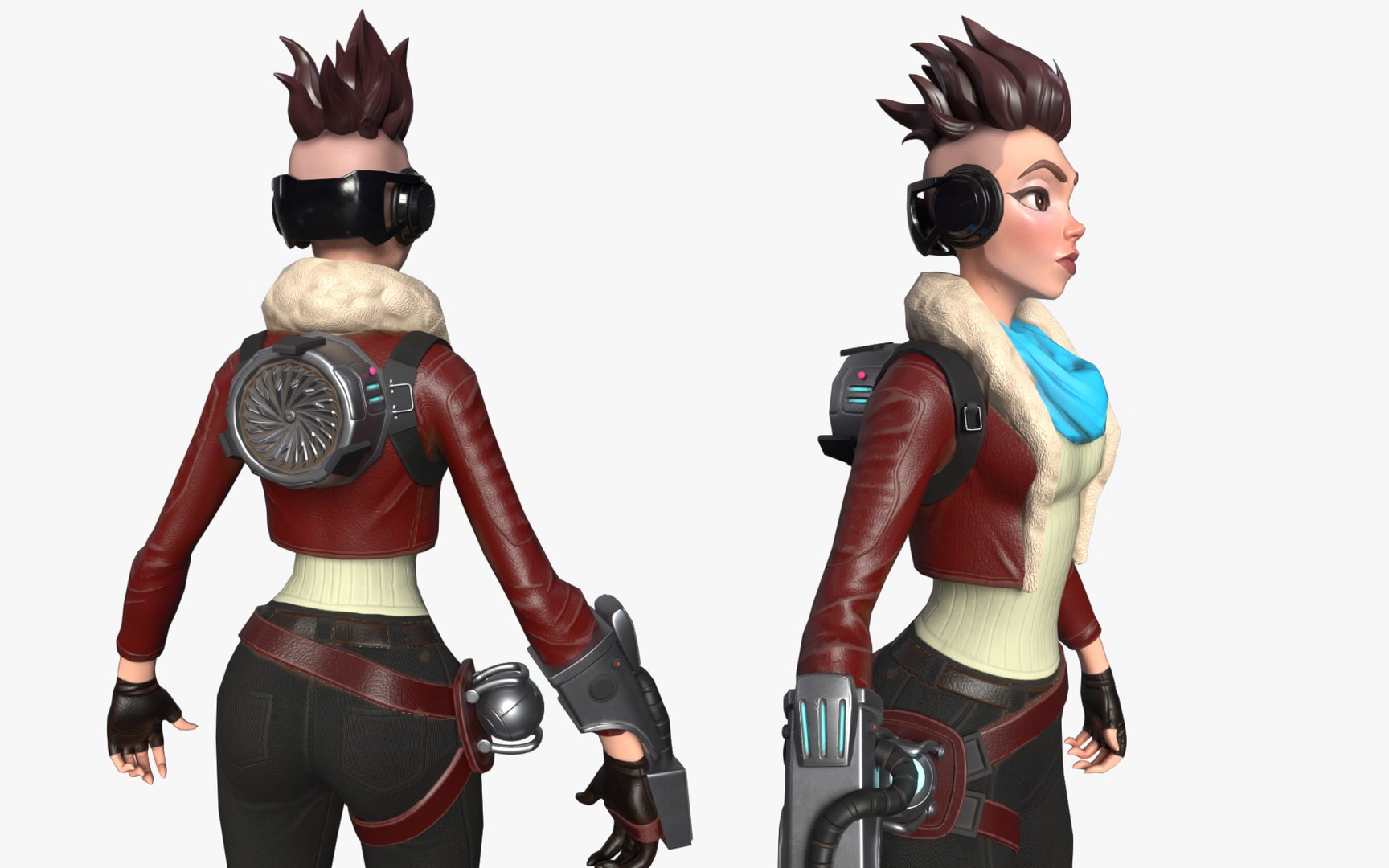 3D Punk Girl Character - TurboSquid 1395636
