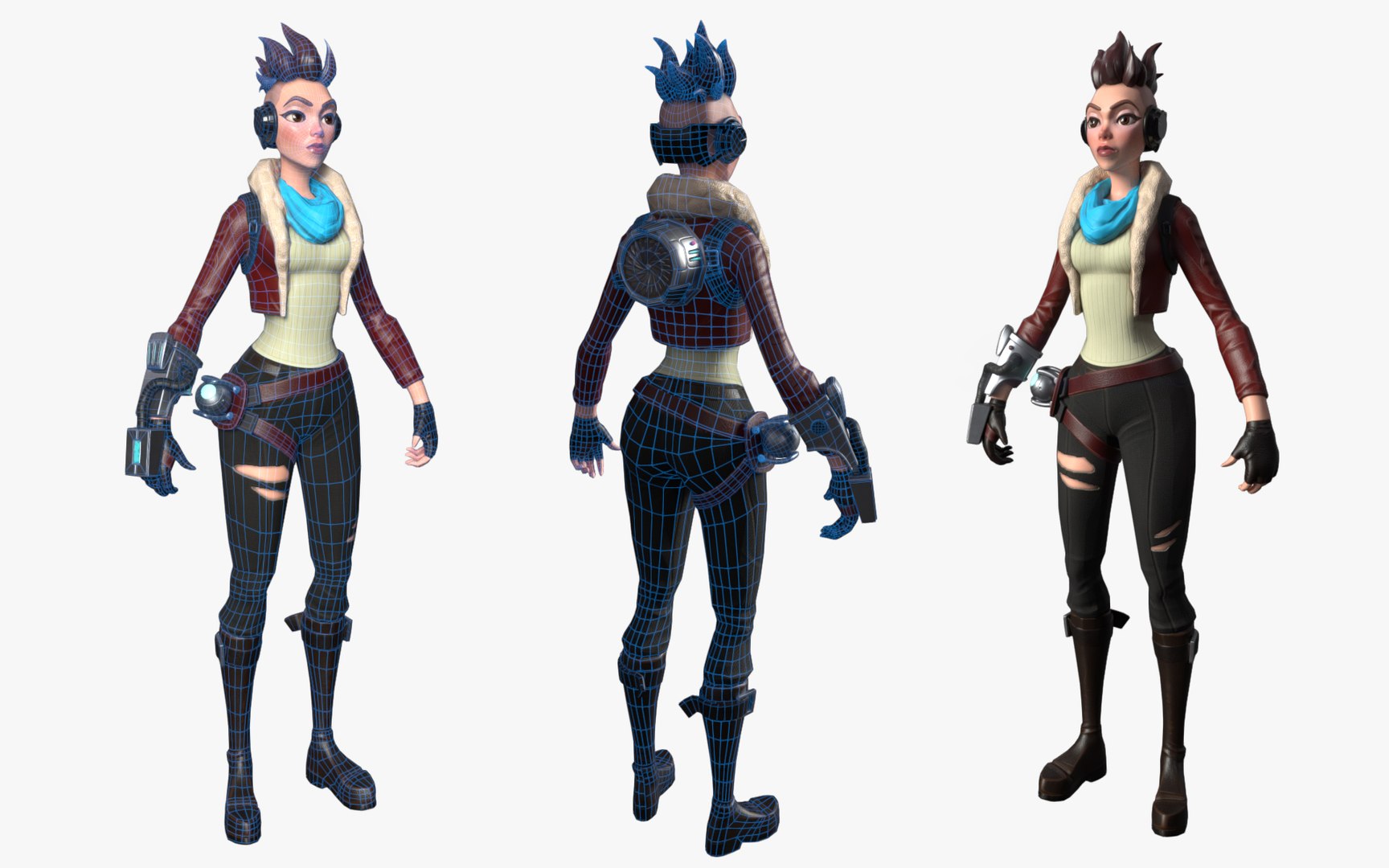 3D Punk Girl Character - TurboSquid 1395636