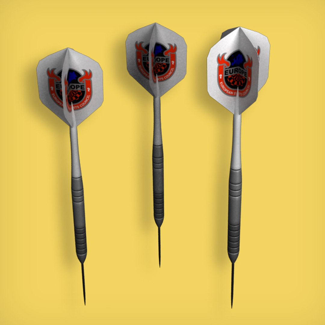 3d Dartboard Darts Model