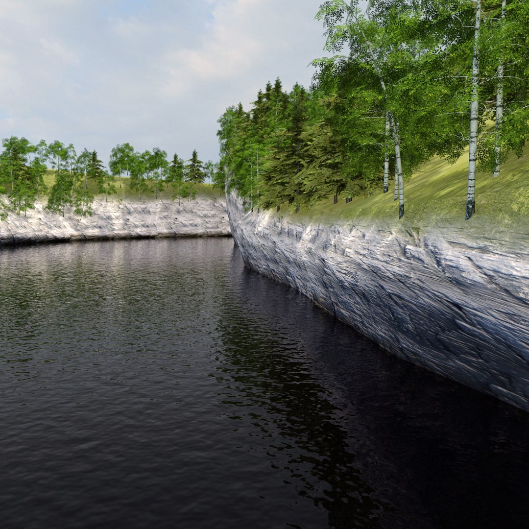 canyon river 3d model