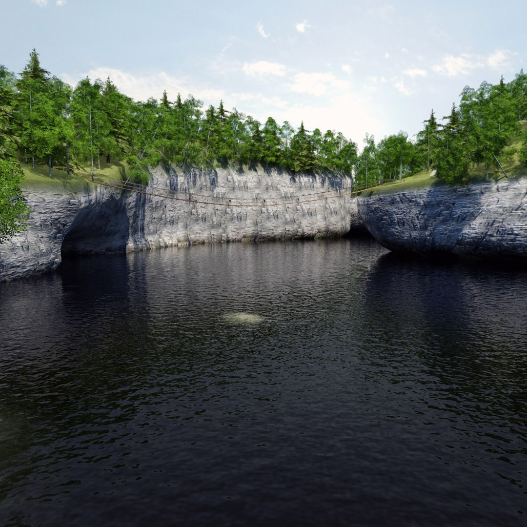 canyon river 3d model