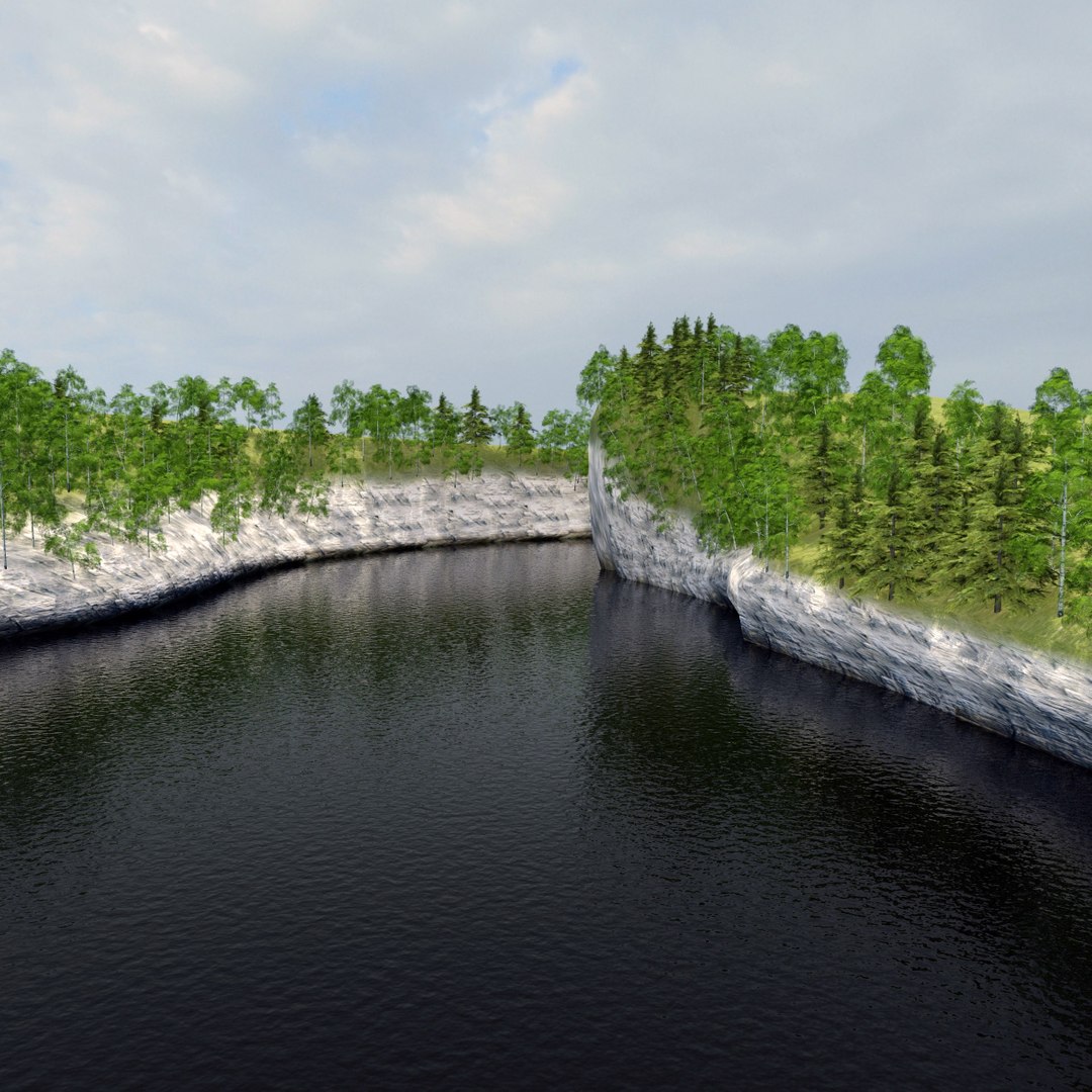 canyon river 3d model