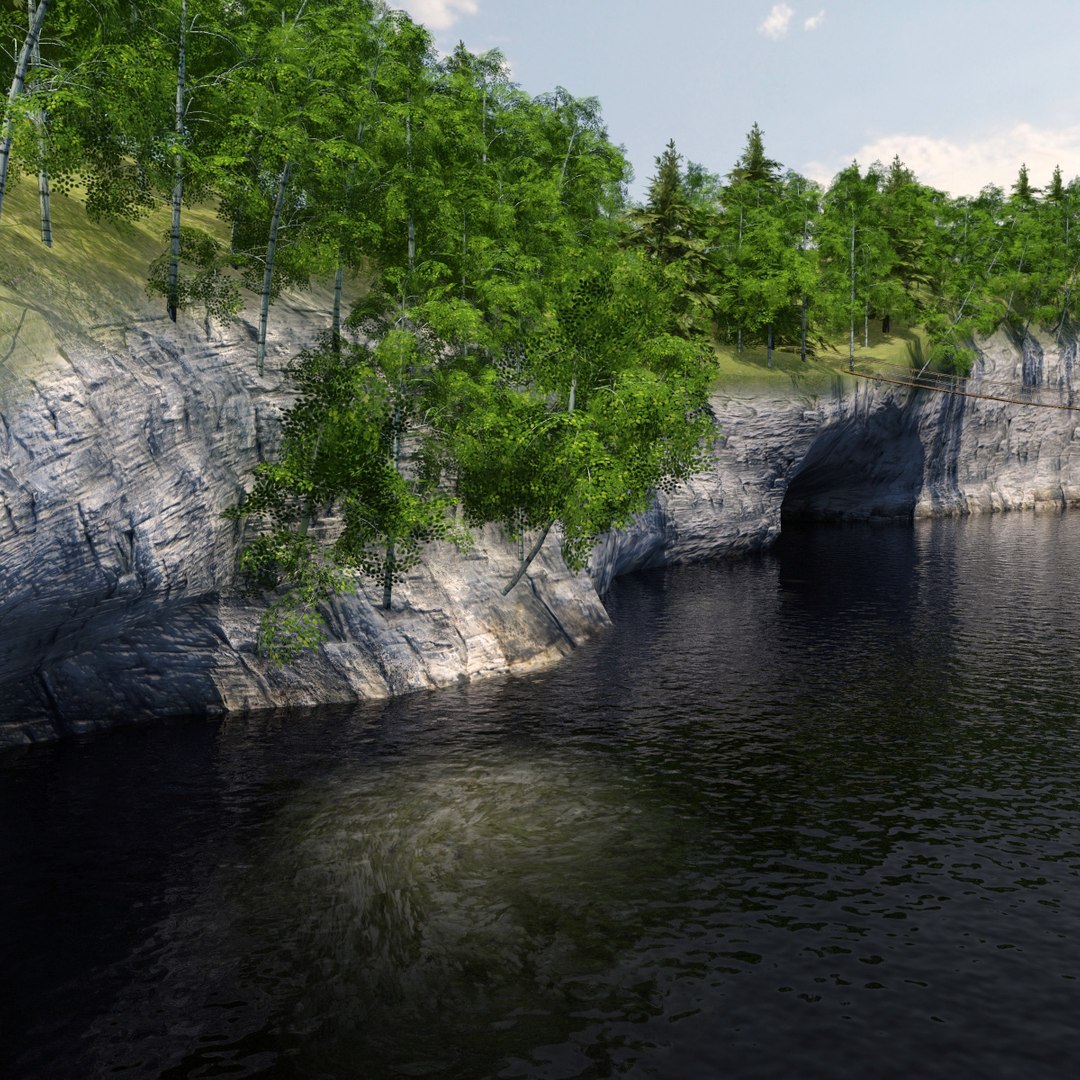canyon river 3d model