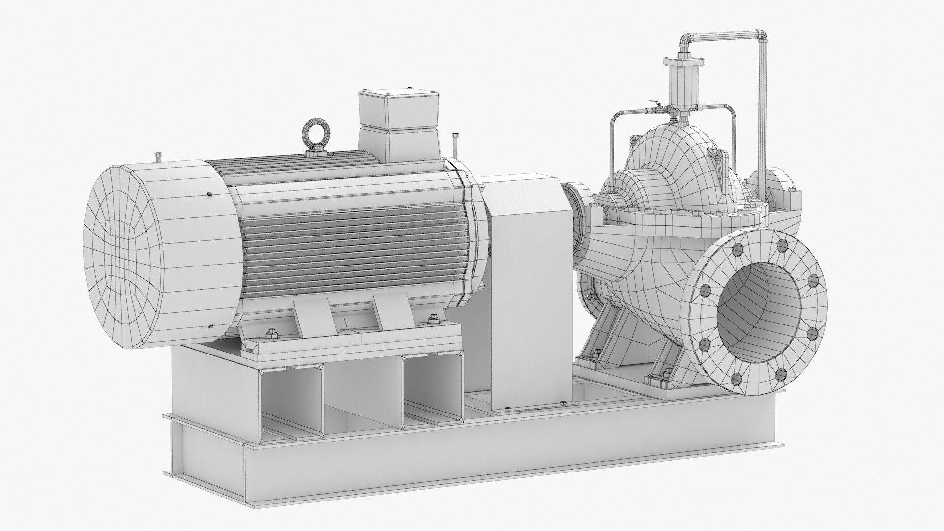 Split Case Centrifugal Fire Pump 3D Model - TurboSquid 2233058