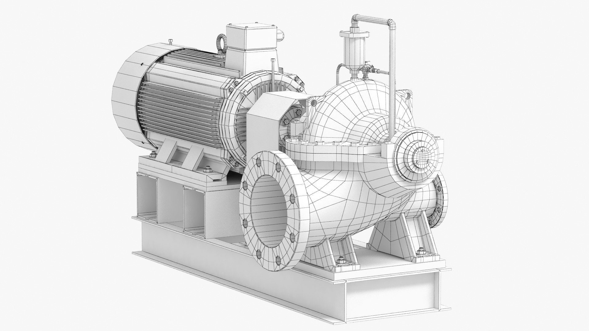 Split Case Centrifugal Fire Pump 3D Model - TurboSquid 2233058