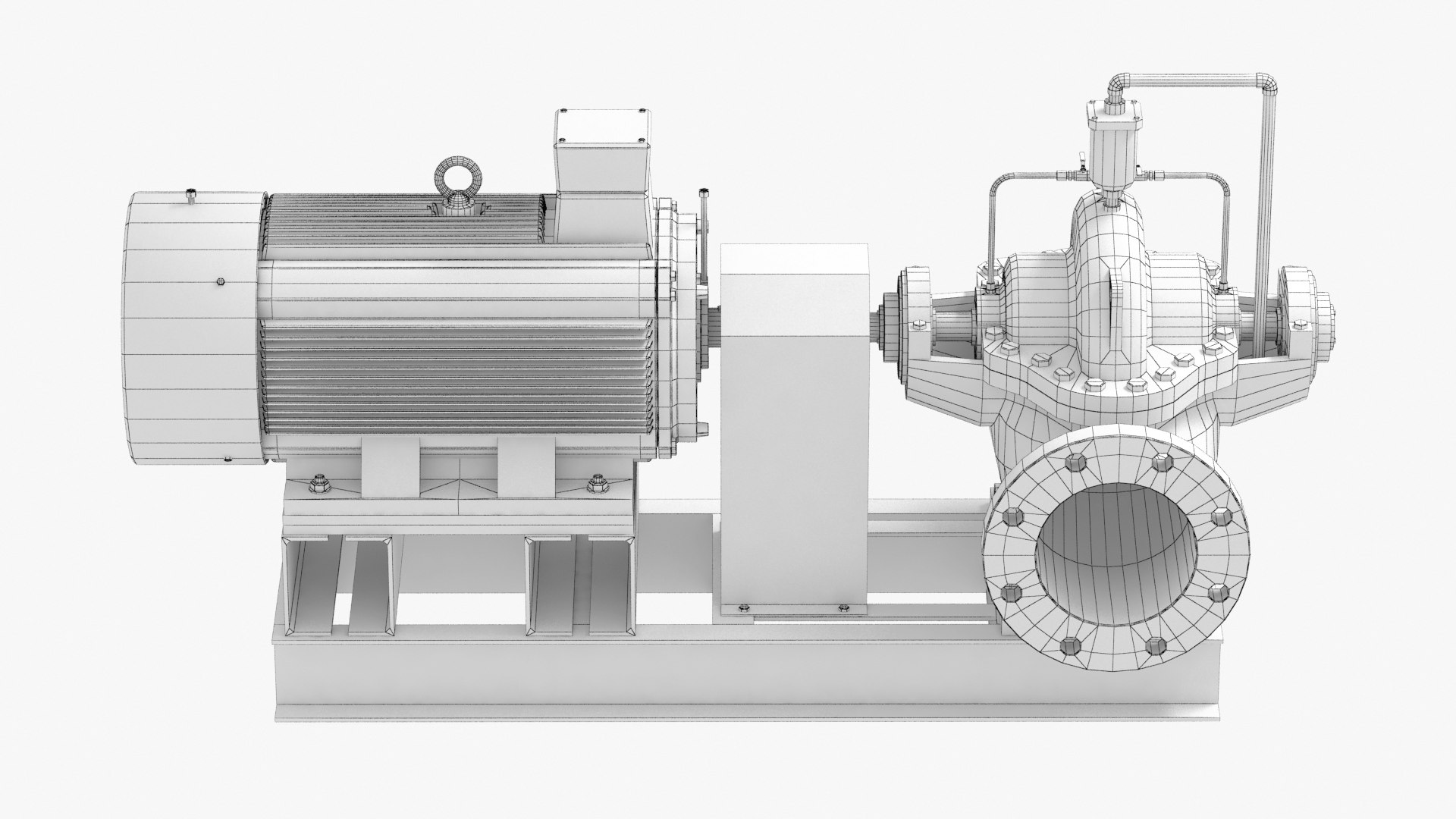 Split Case Centrifugal Fire Pump 3D Model - TurboSquid 2233058