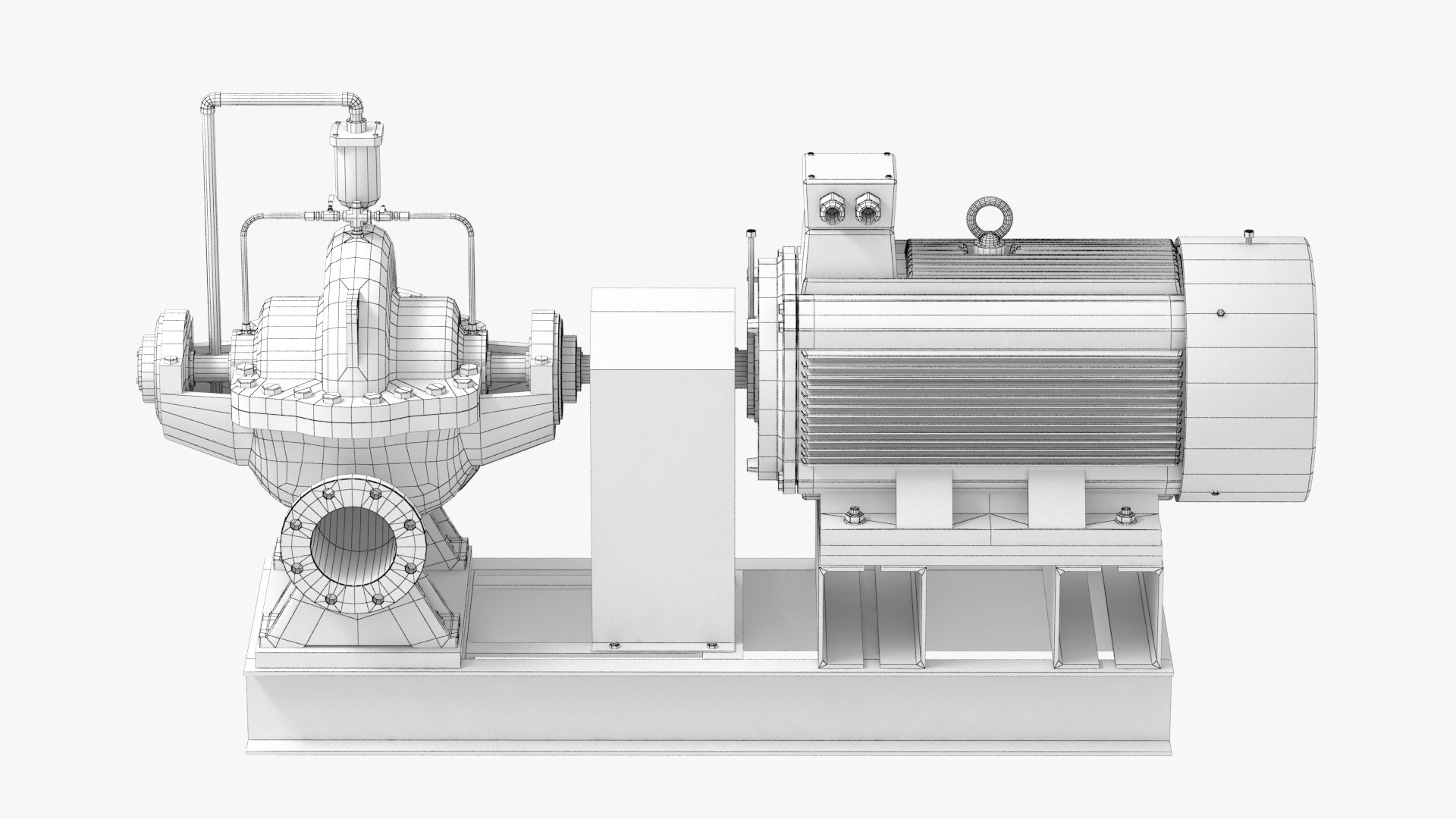 Split Case Centrifugal Fire Pump 3D Model - TurboSquid 2233058