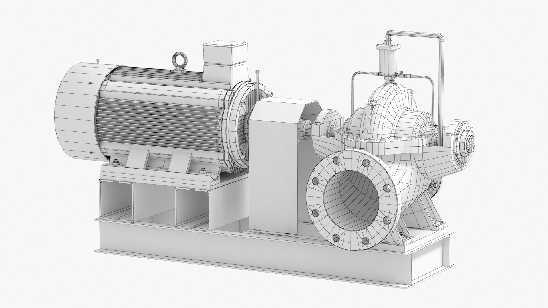 Split Case Centrifugal Fire Pump 3D Model - TurboSquid 2233058