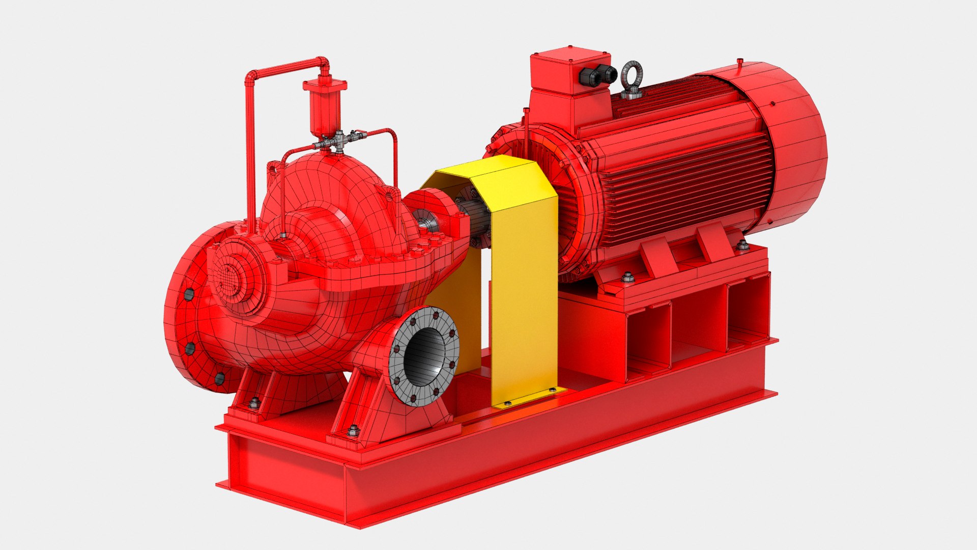 Split Case Centrifugal Fire Pump 3D Model - TurboSquid 2233058