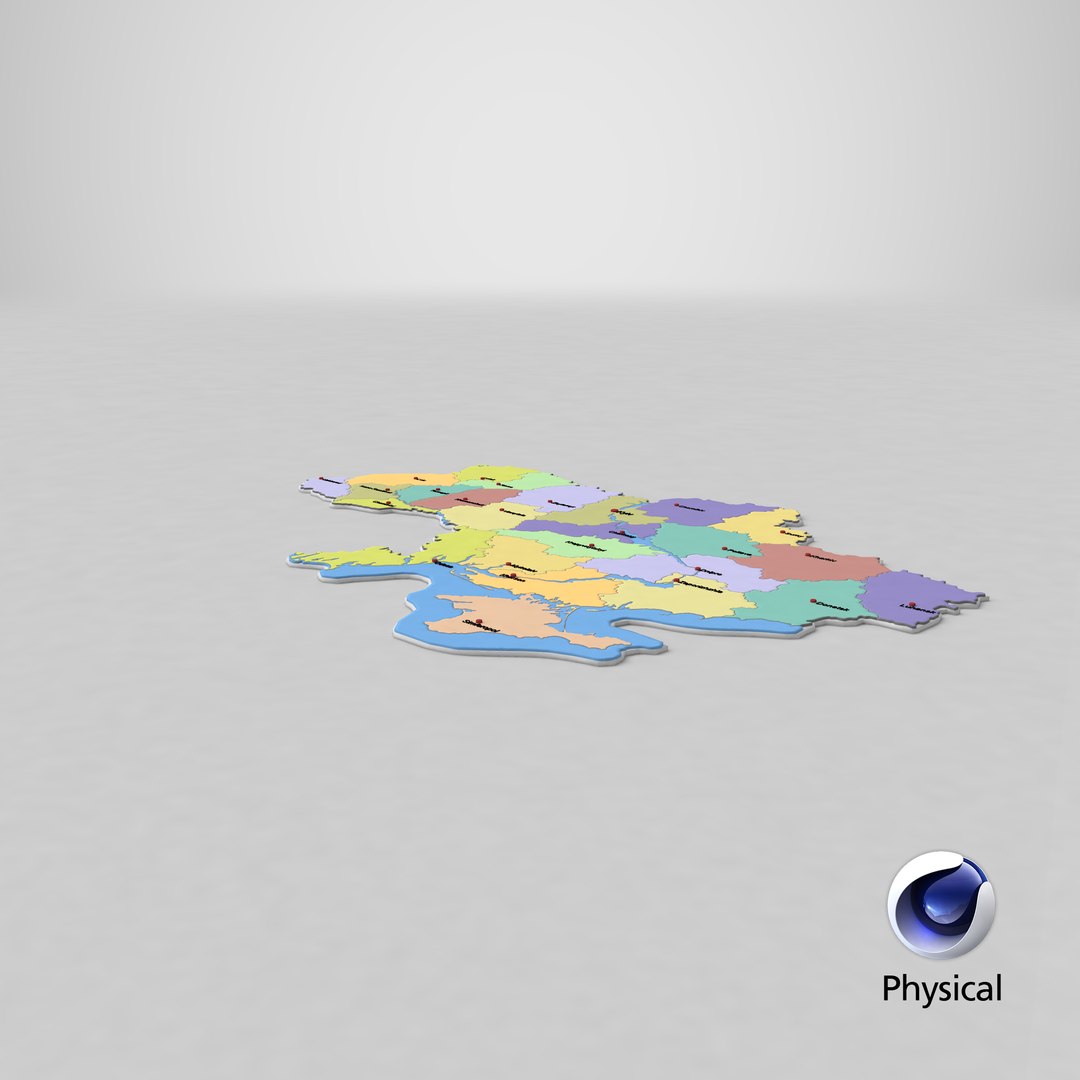 Ukraine Political Map model - TurboSquid 2048837