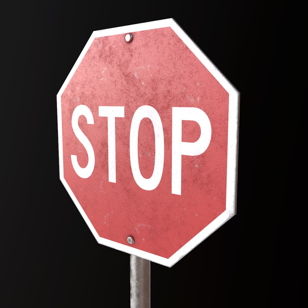 3D Pbr Ready Stop Sign - TurboSquid 1217092