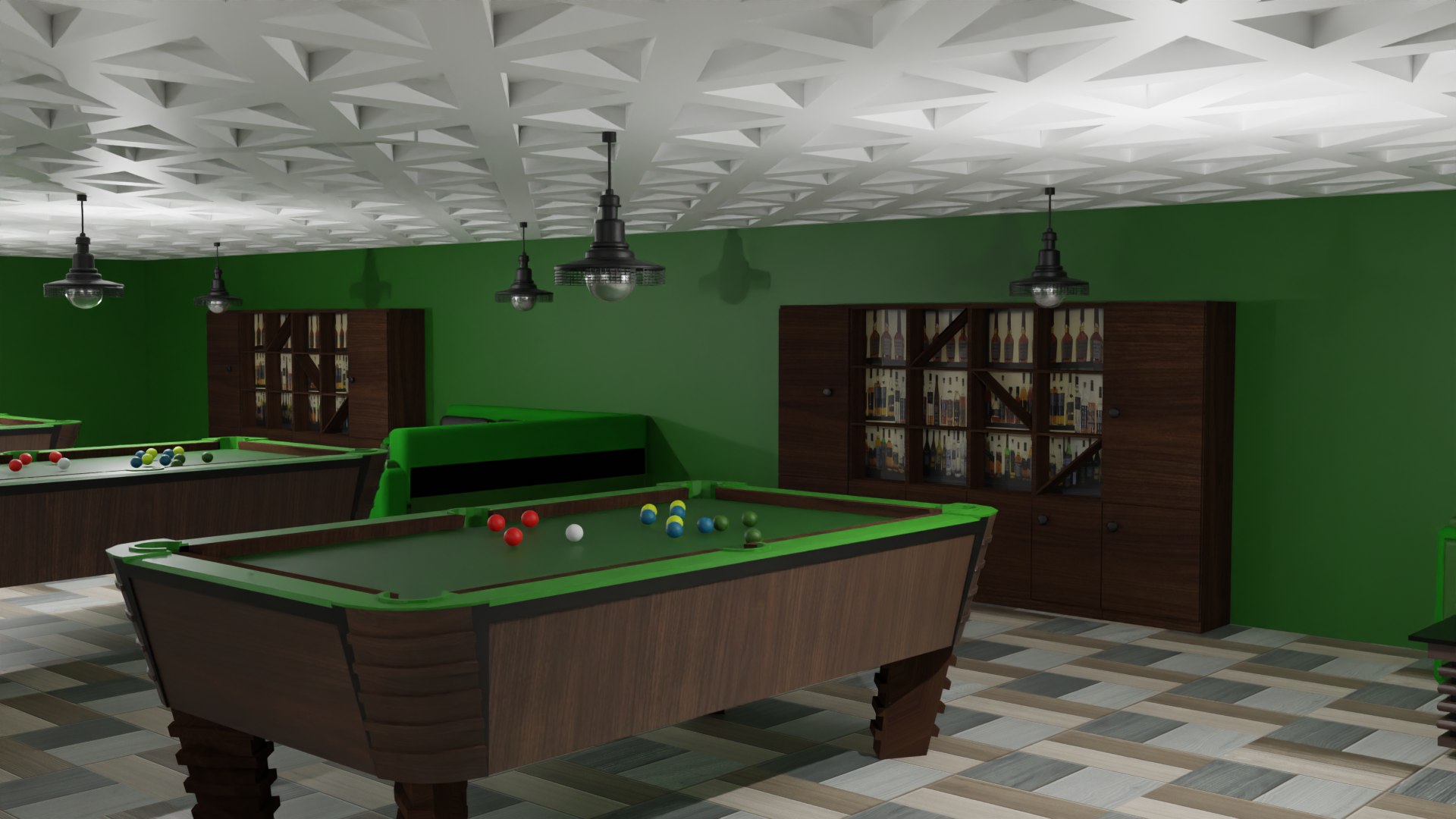Billiard Room 3D Model - TurboSquid 2161399