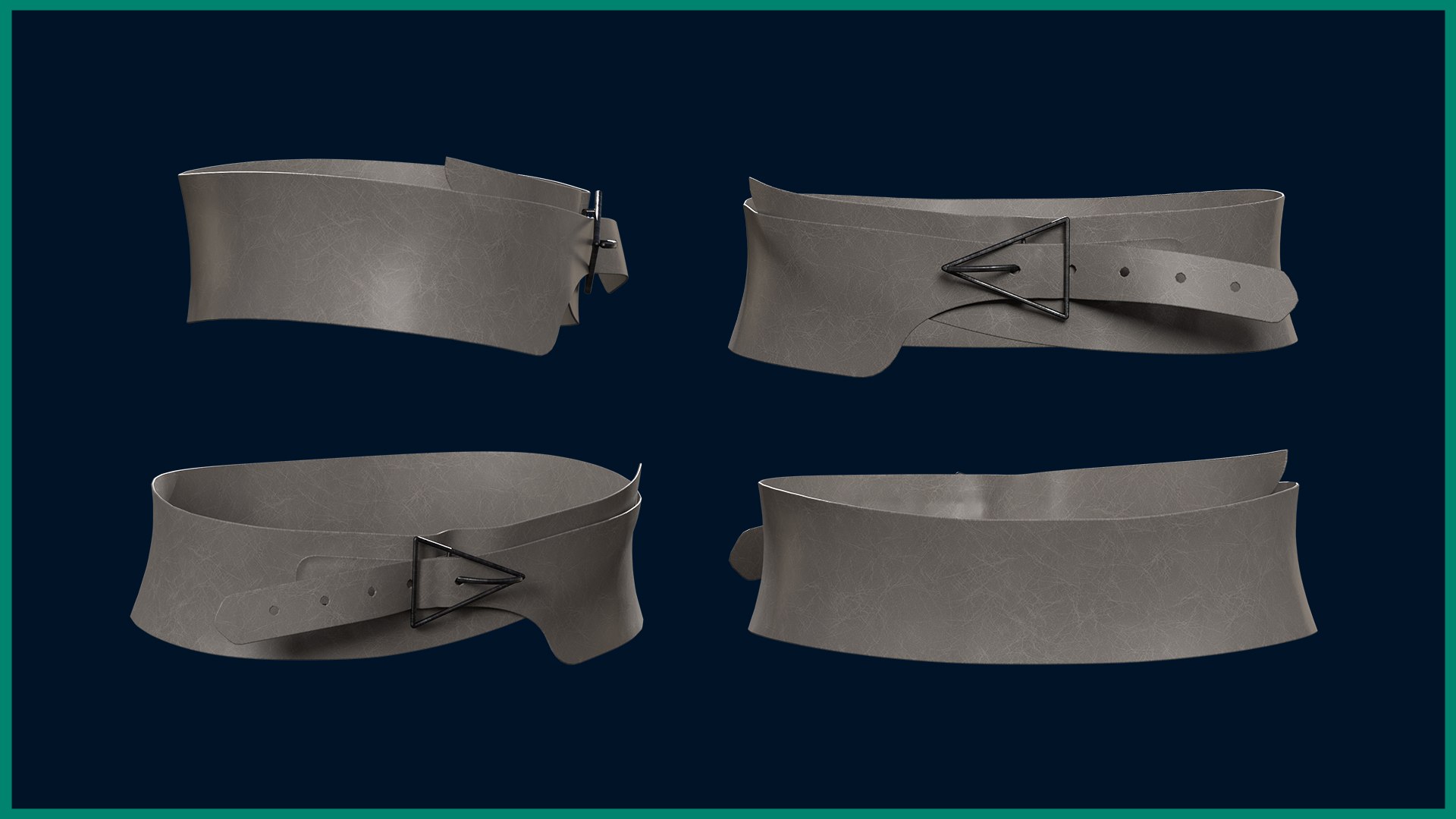 10 Buckle Belt Model - TurboSquid 2349450