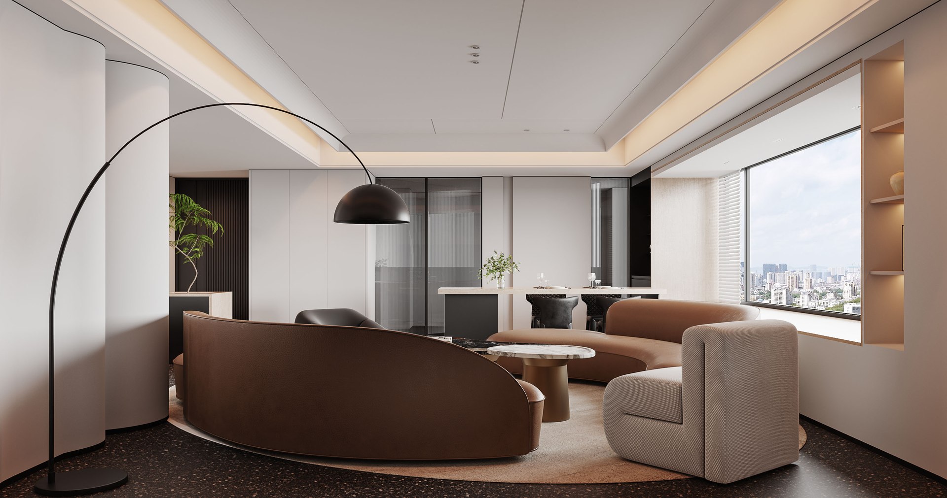 3D Living Room Dining Room Model - TurboSquid 2248572