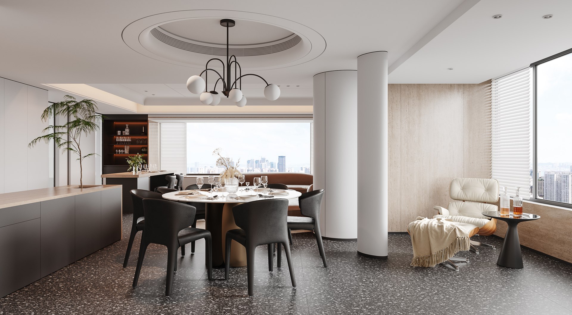 3D Living Room Dining Room Model - TurboSquid 2248572