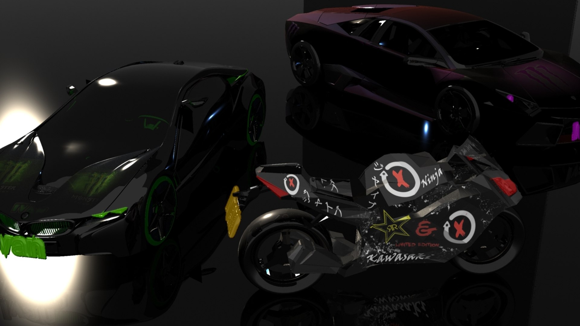 kawasaki ninja 300 fi 3d model