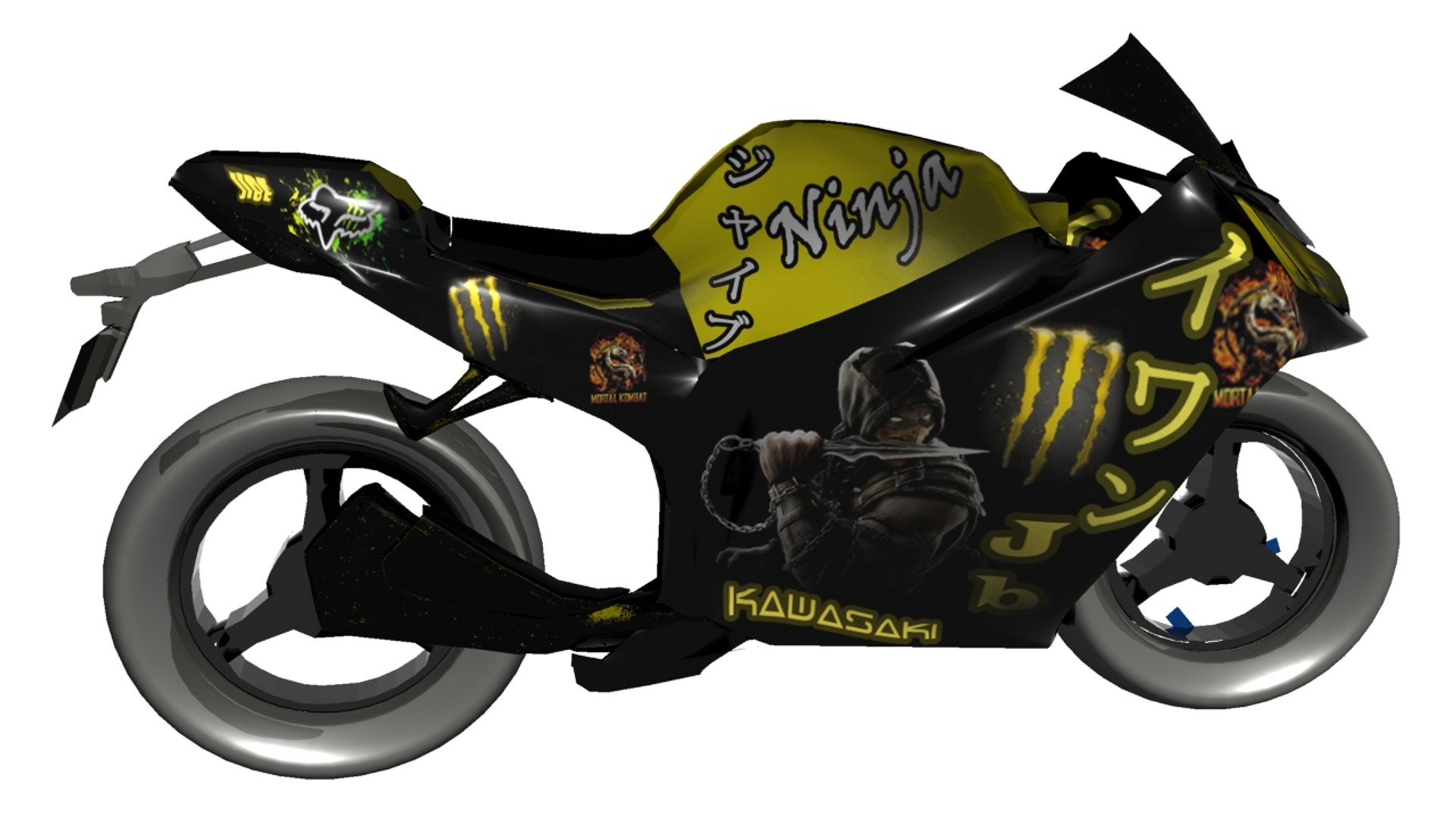 kawasaki ninja 300 fi 3d model