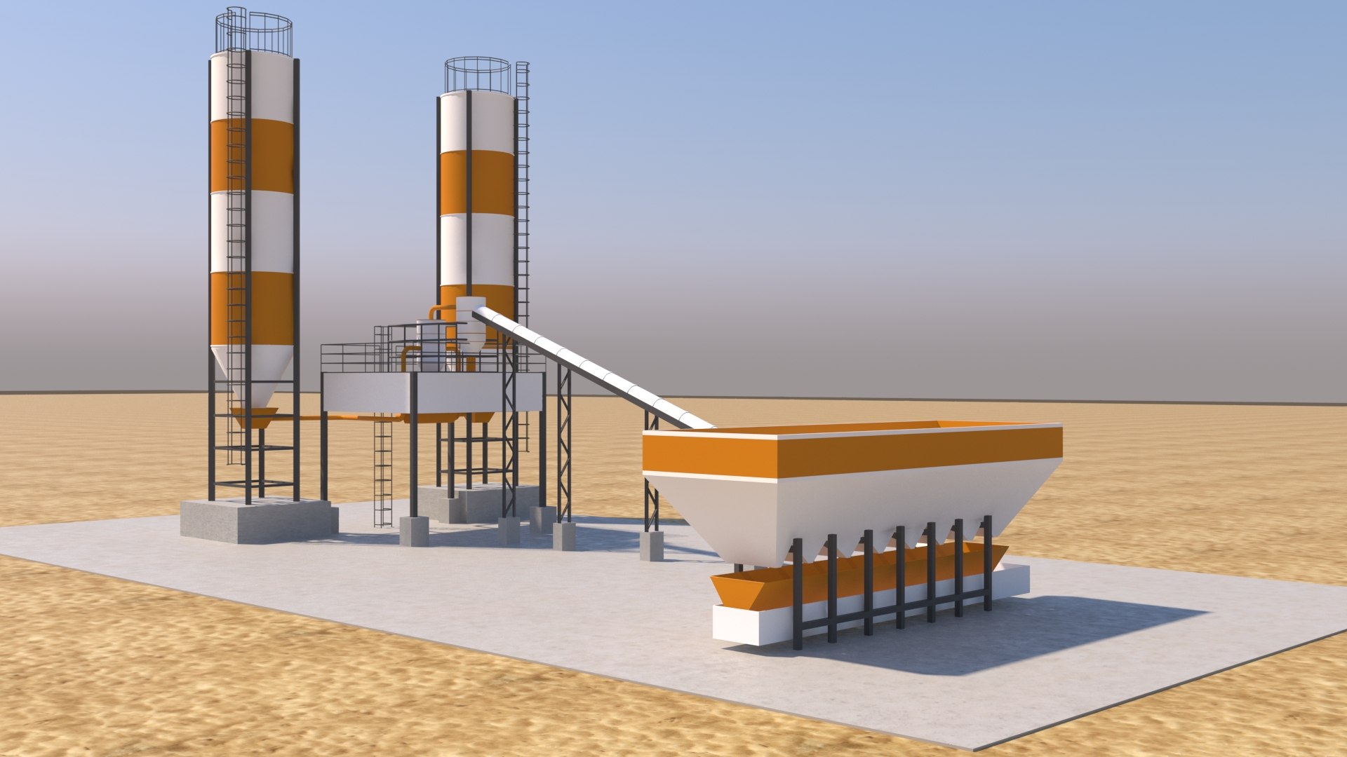 Cement Plant 3D Model - TurboSquid 1536950