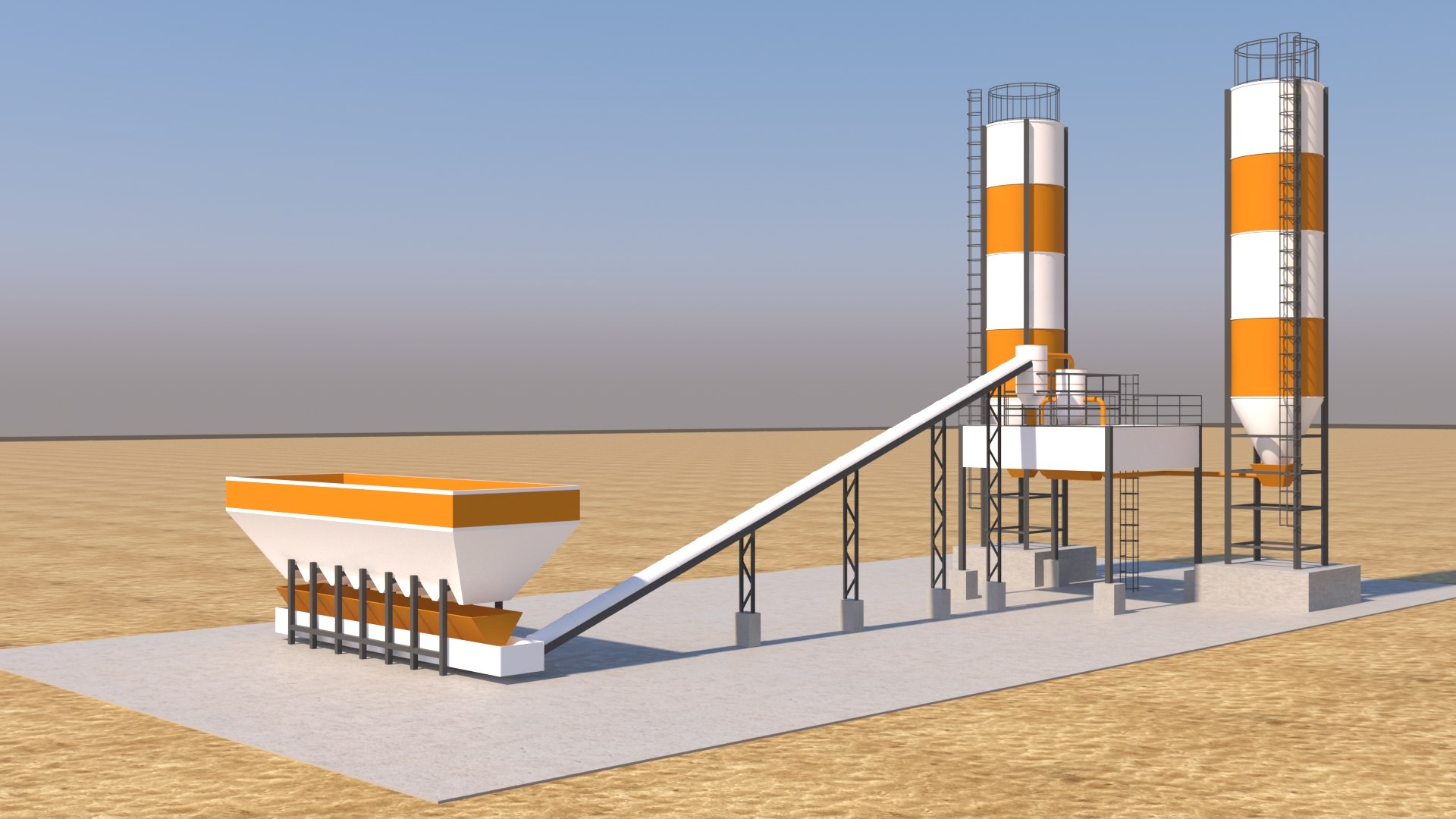 Cement Plant 3D Model - TurboSquid 1536950