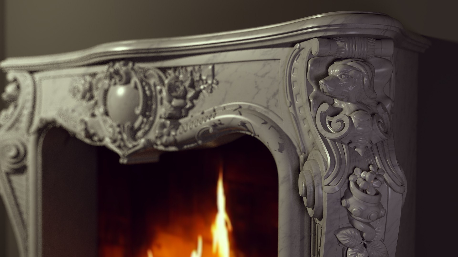 Fireplace Decor Printing 3D Model - TurboSquid 1195512