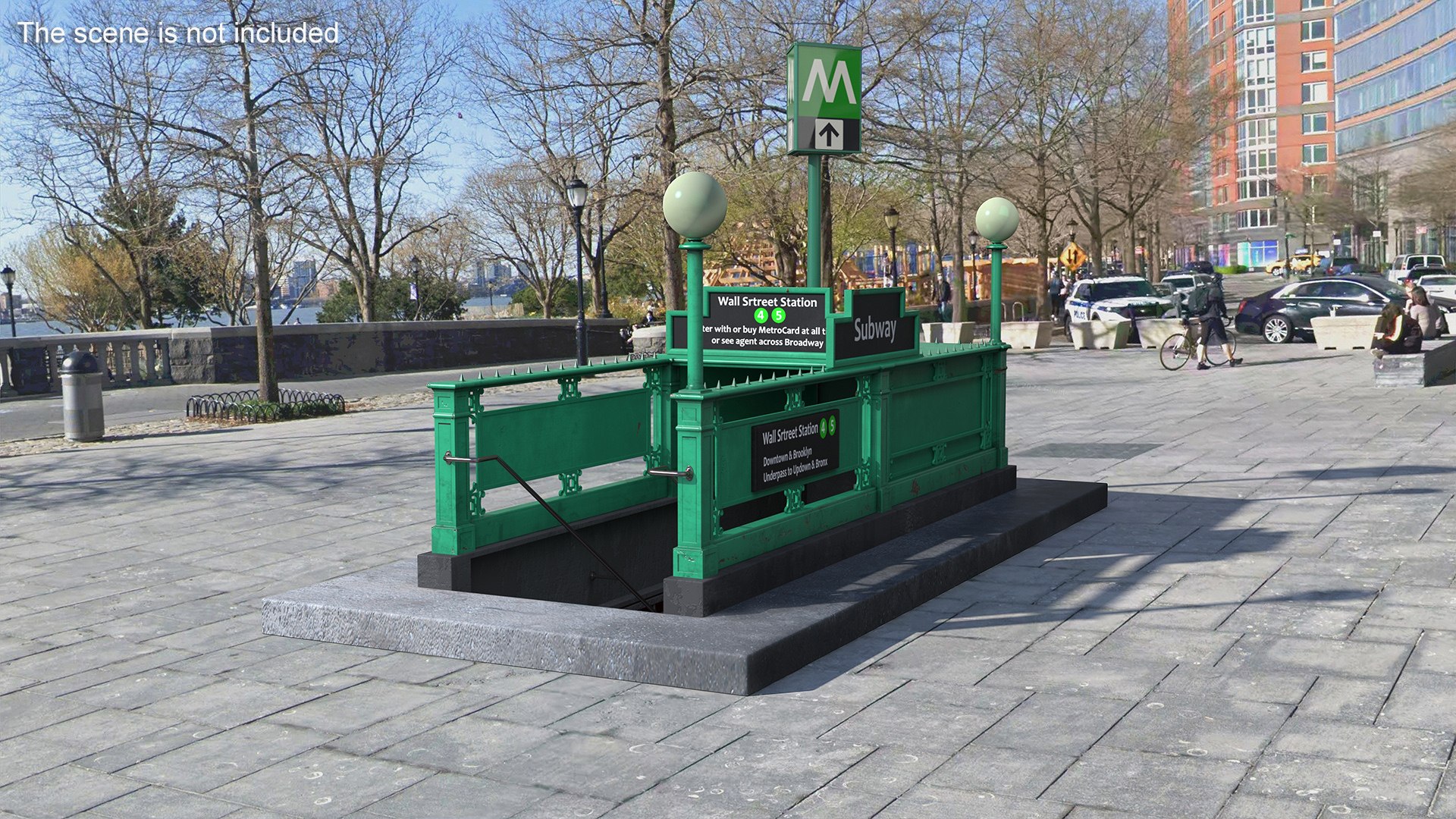 3D Station Entrance And Metro Entrance Sign Model - TurboSquid 2383049