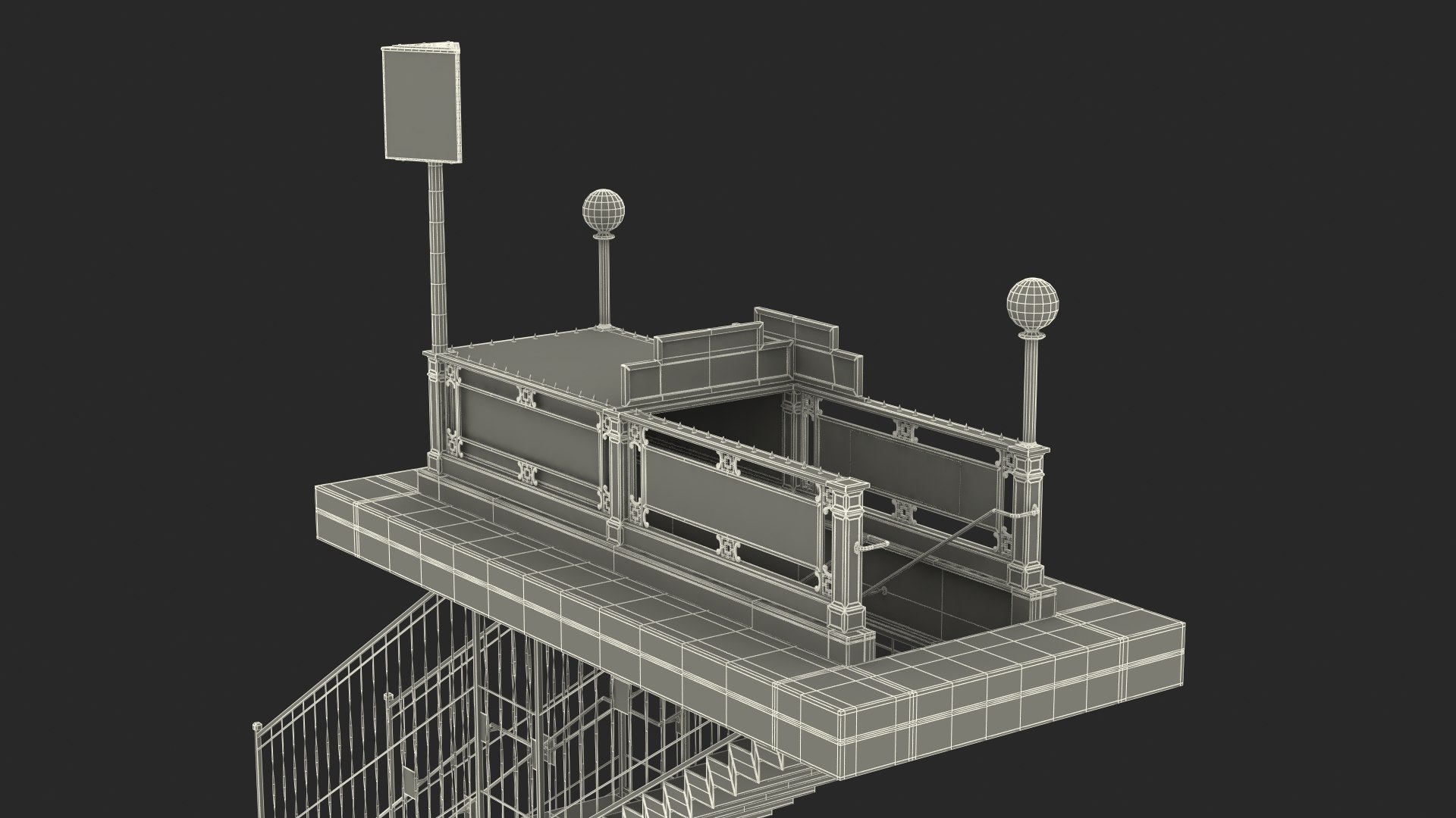 3D Station Entrance And Metro Entrance Sign Model - TurboSquid 2383049