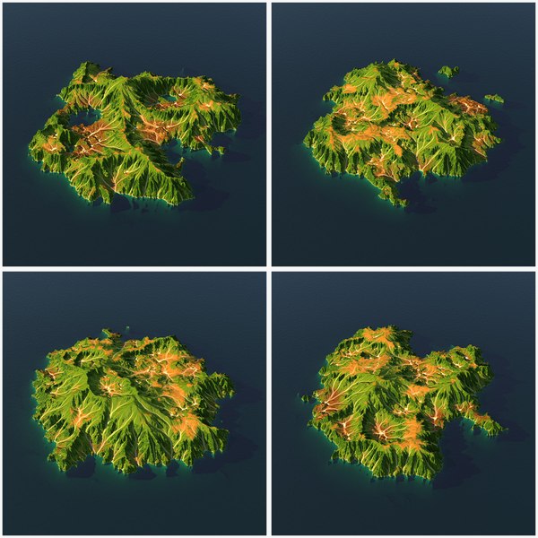 modelo 3d Island Terrain Collection - TurboSquid 2020191