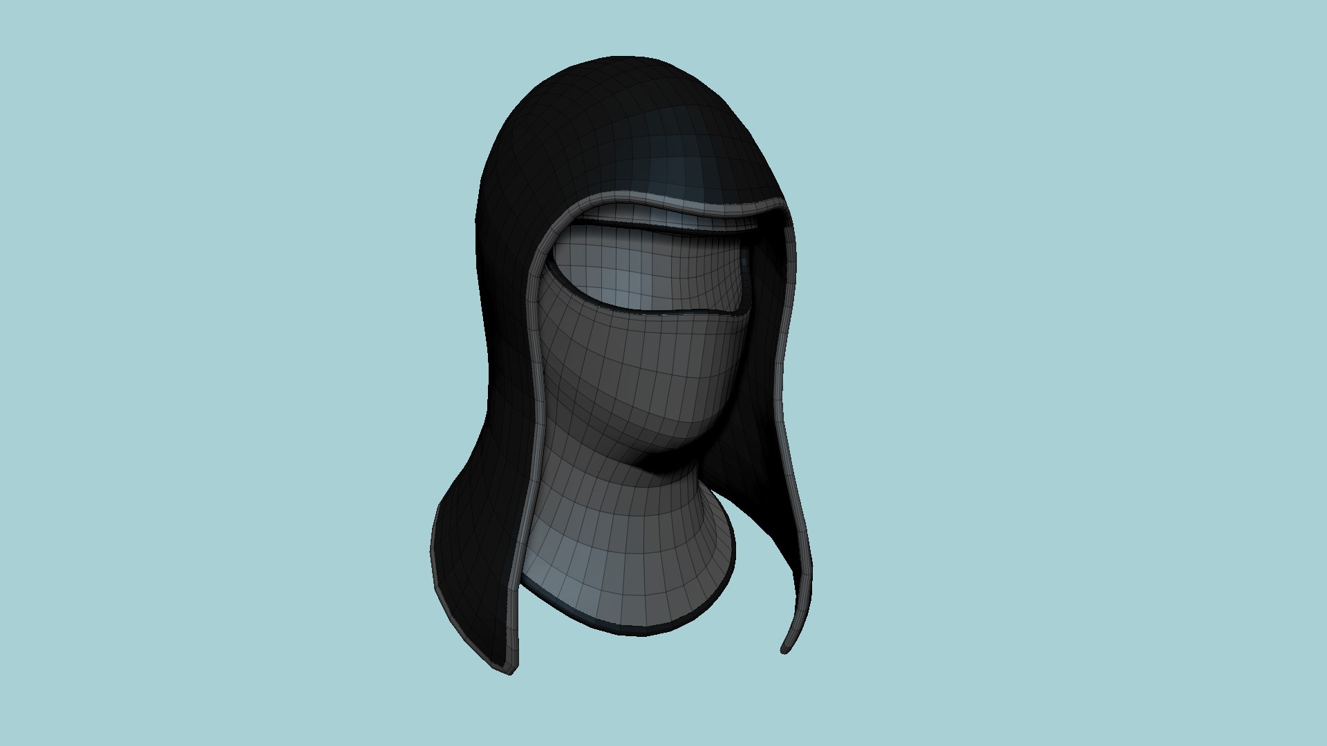 3D Ninja Assassin Hood 10 Black Cartoon - Character Design Fashion ...