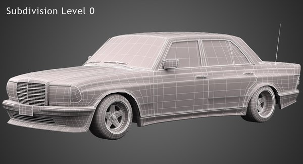 3d model mercedes-benz 560e amg w123