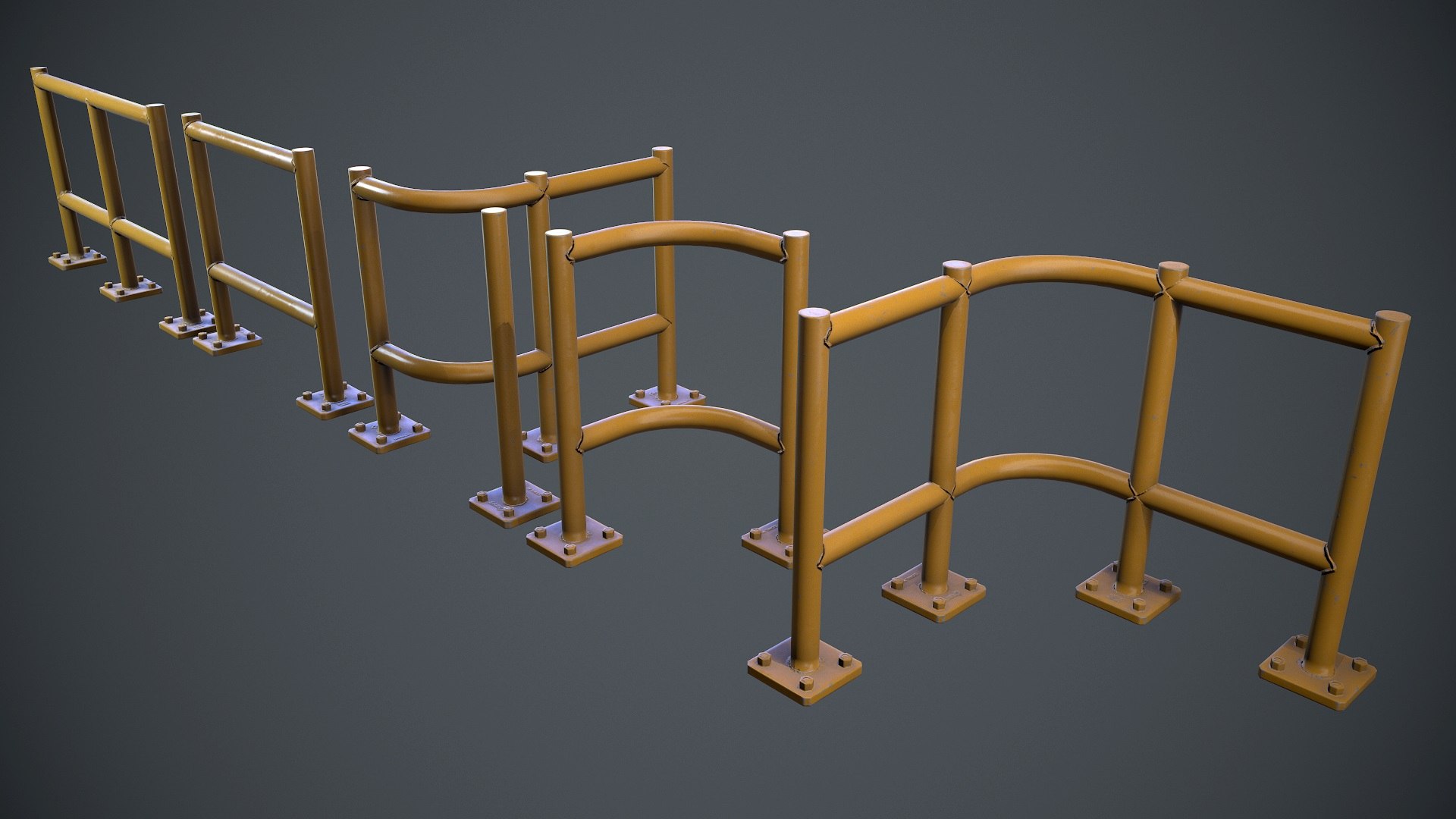 3D Model Warehouse Fence Set - - TurboSquid 1179737