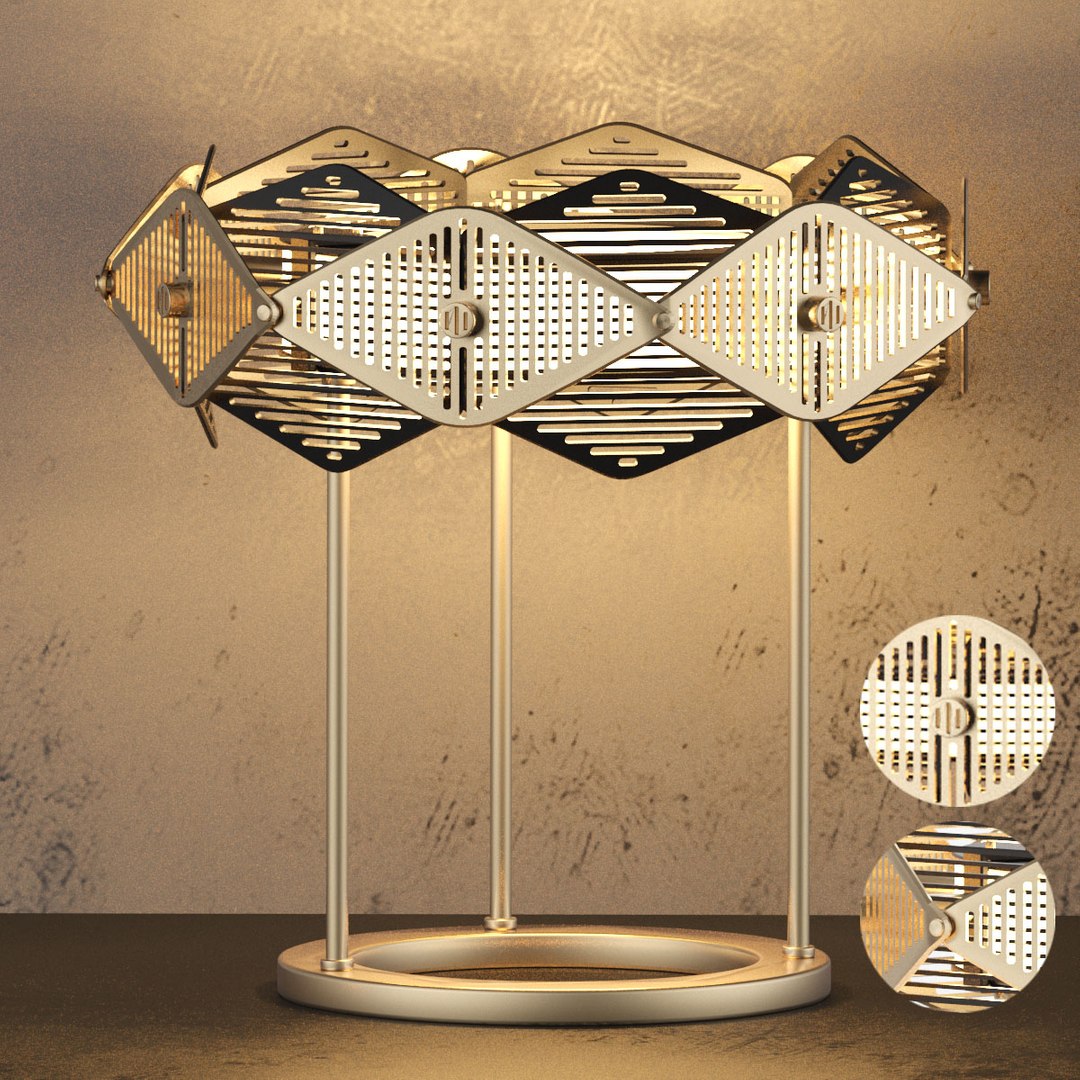 3D rote table brass - TurboSquid 1584338