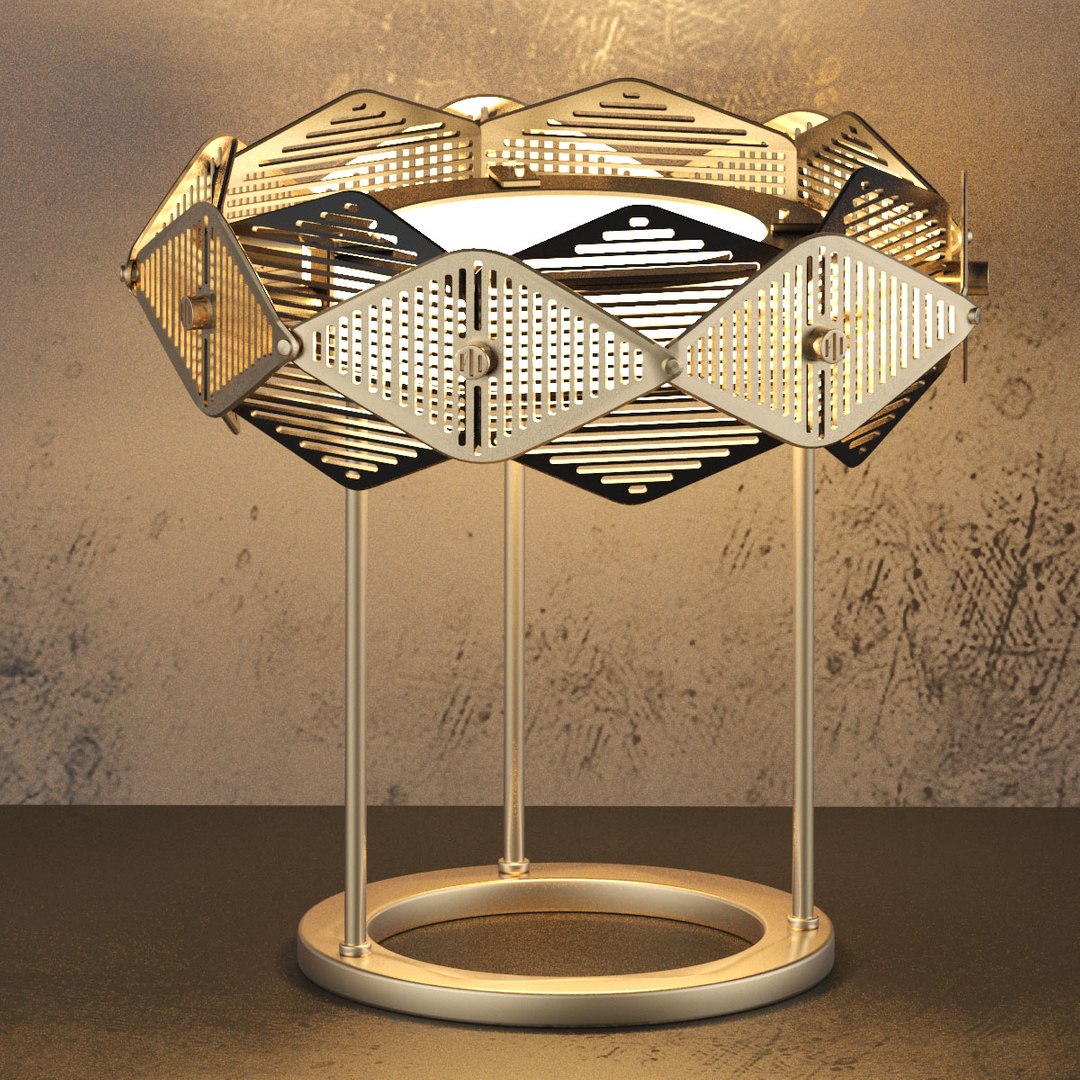 3D rote table brass - TurboSquid 1584338