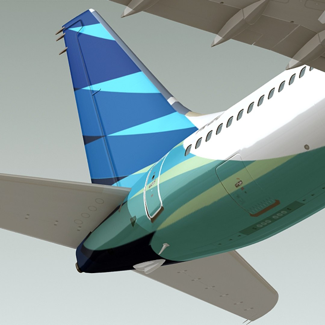 Boeing 737-800 Plane Garuda 3ds