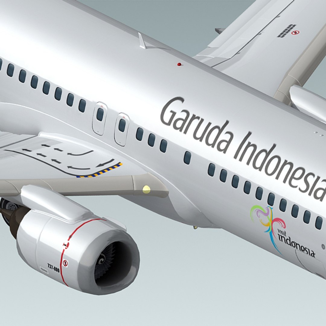 Boeing 737-800 Plane Garuda 3ds