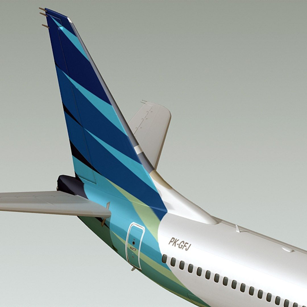 Boeing 737-800 Plane Garuda 3ds