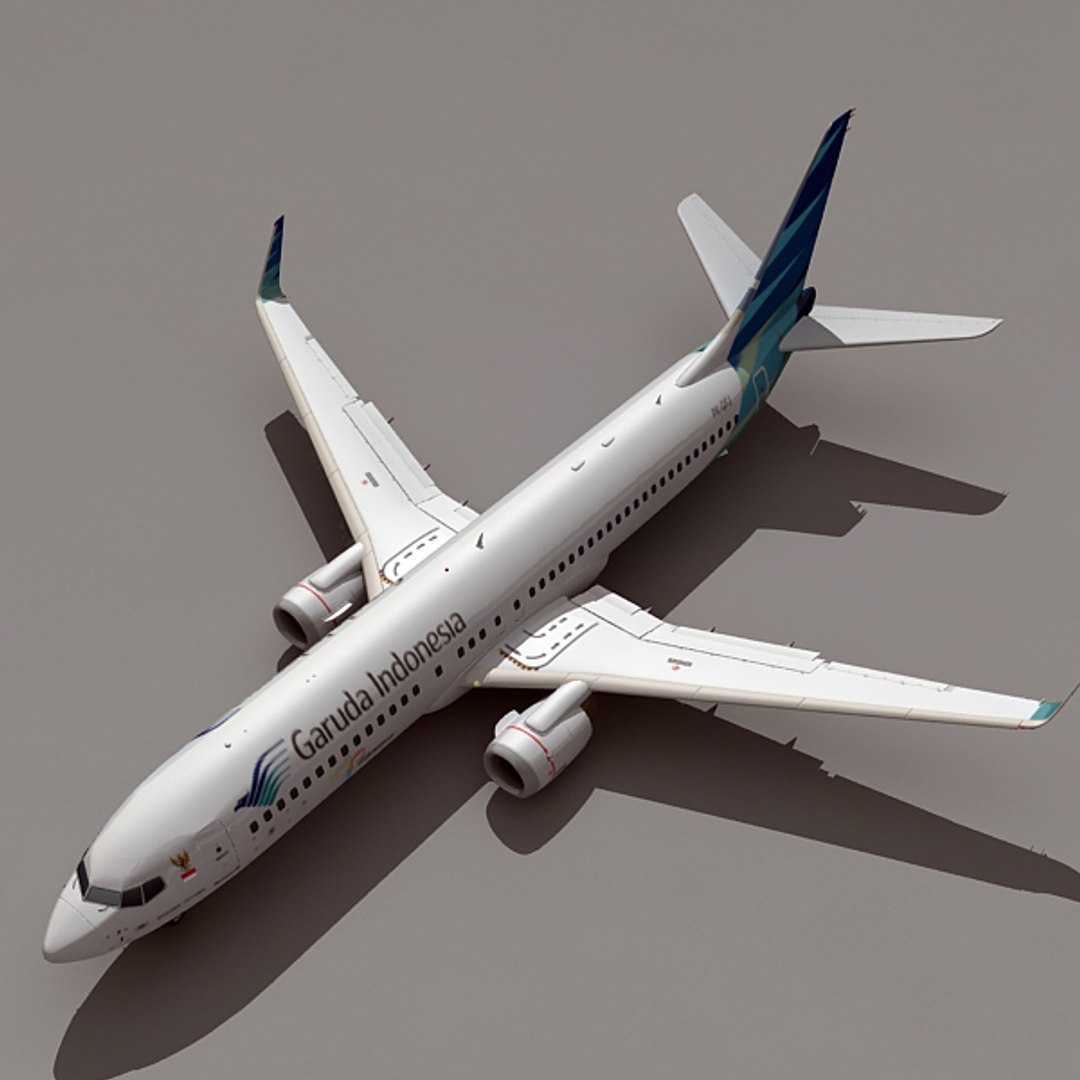 Boeing 737-800 Plane Garuda 3ds