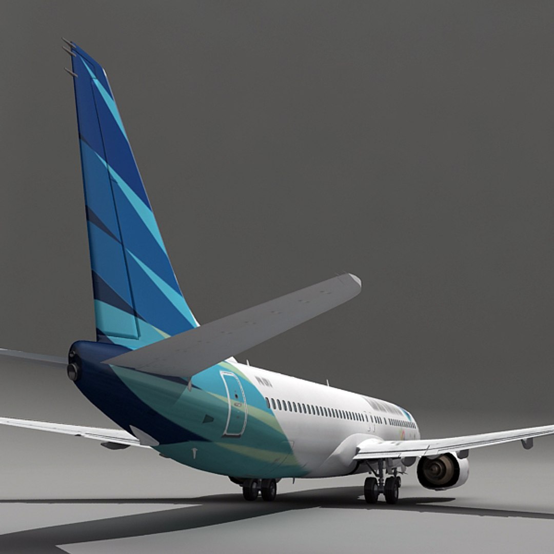 Boeing 737-800 Plane Garuda 3ds