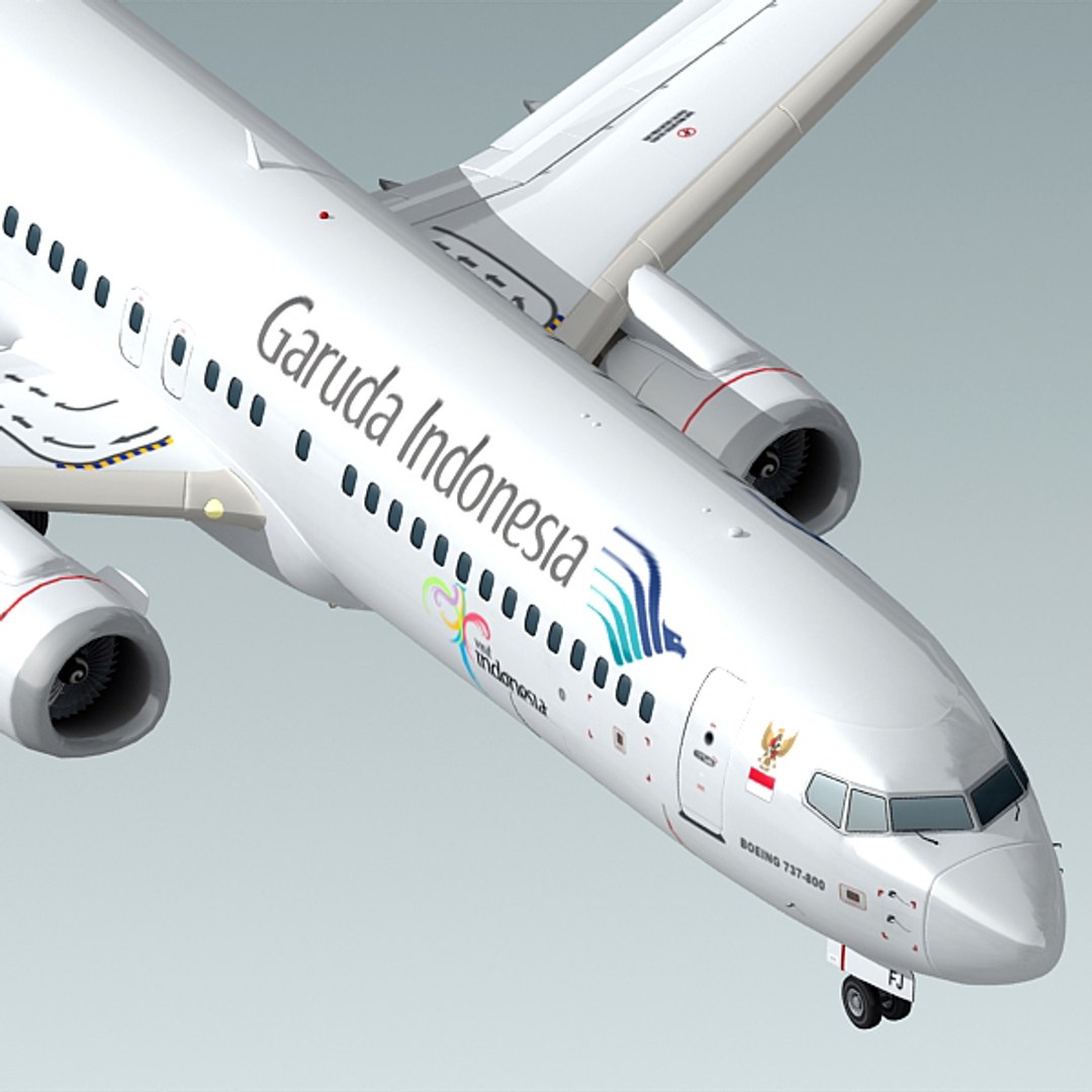 Boeing 737-800 Plane Garuda 3ds